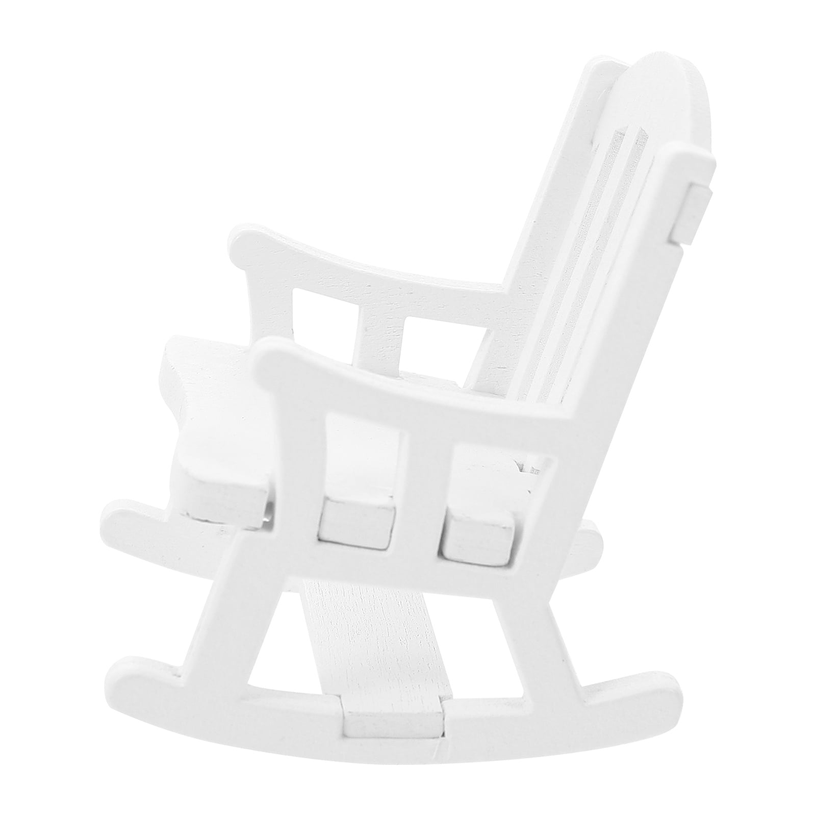 FRCOLOR Mini Wood Rocking Chair 1:12 Scale Mini House Miniature Chair ...