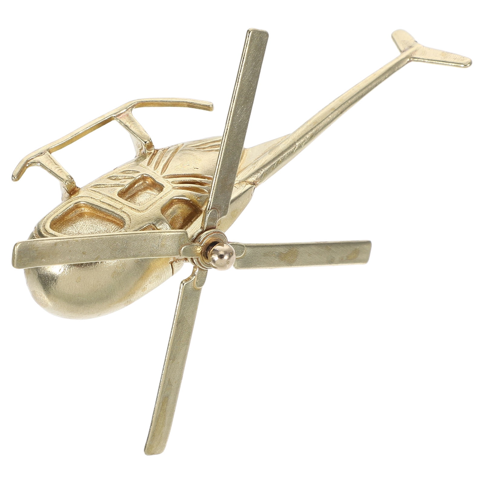 FRCOLOR Miniature Brass Helicopter Statue Metal Airplane Model Vintage ...