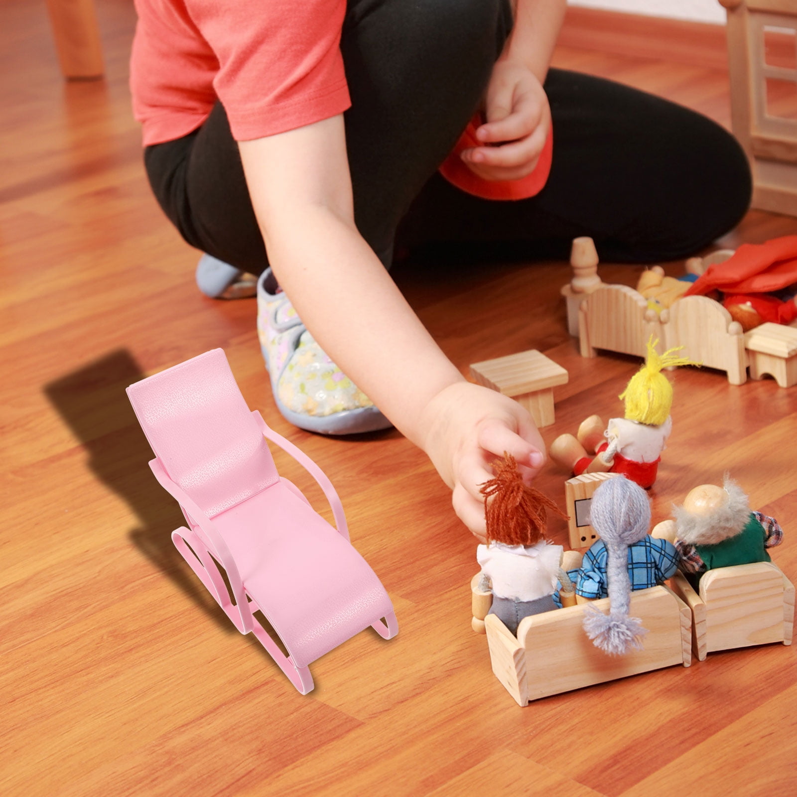 FRCOLOR Miniature Recliner Dollhouse Decoration Mini Beach Chair Micro ...