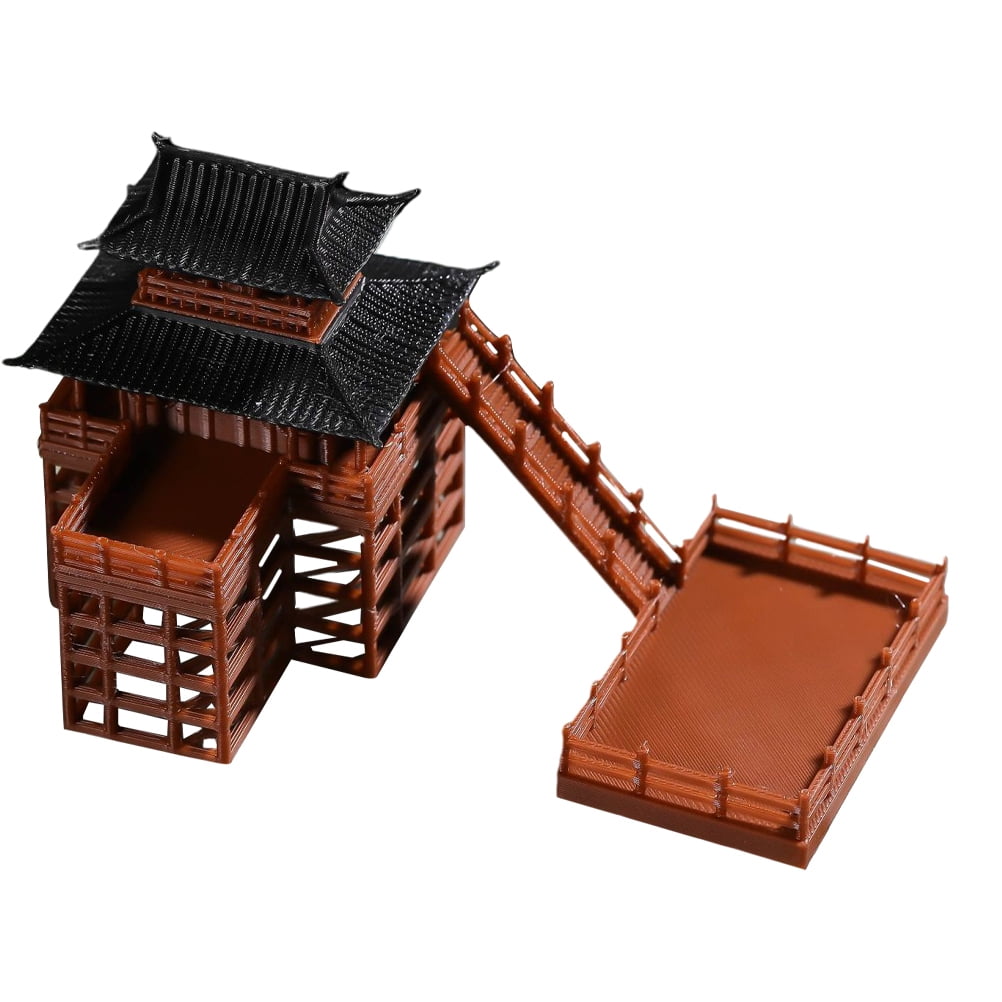 FRCOLOR Miniature Stilted Building Statue Bonsai Landscape Decor Sand ...