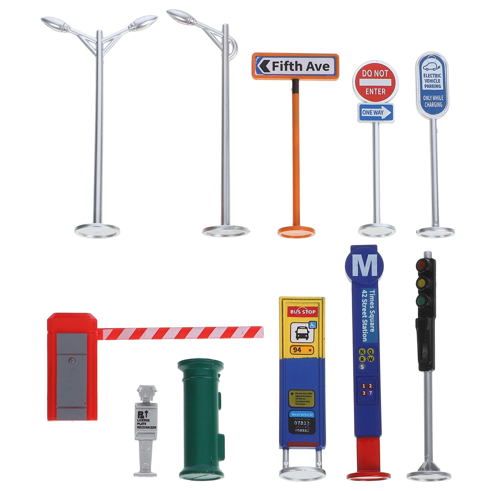 Miniature Traffic Signs Toys for Kids Use Made of Plastic Assorted ...