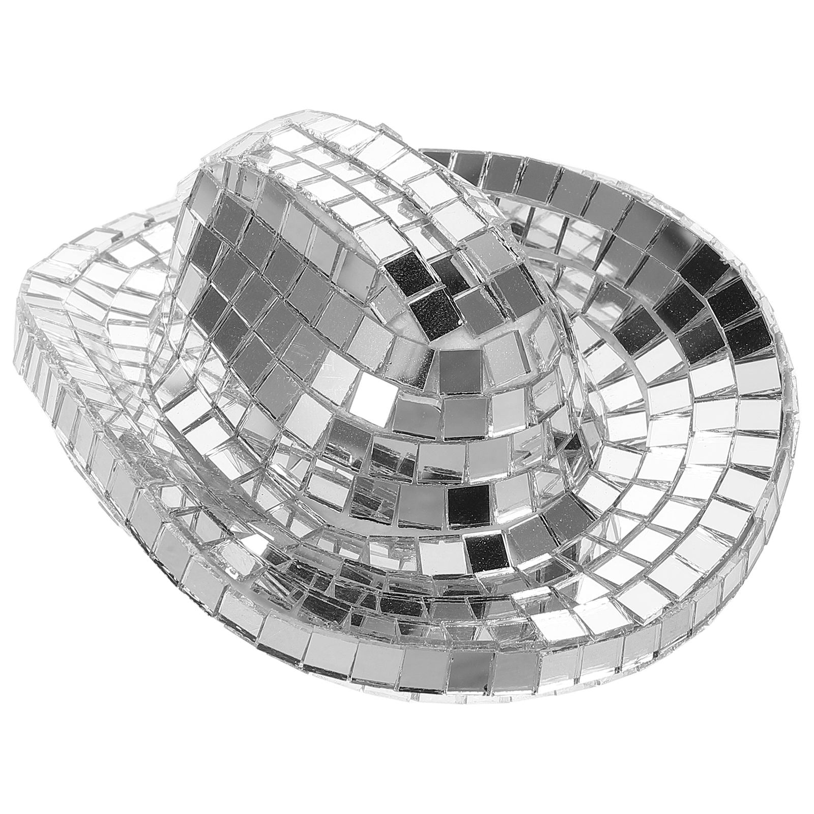 FRCOLOR Mirror Disco Hat Reflective Hat Mirror Disco Ball Sparkling ...