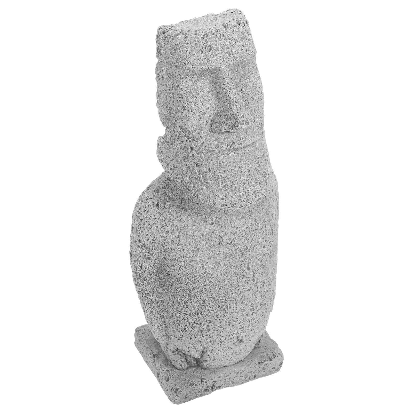 FRCOLOR 1Set Small Moai Statue Grey Sandstone Garden Moai Sculpture Home Owners Garden Design ...