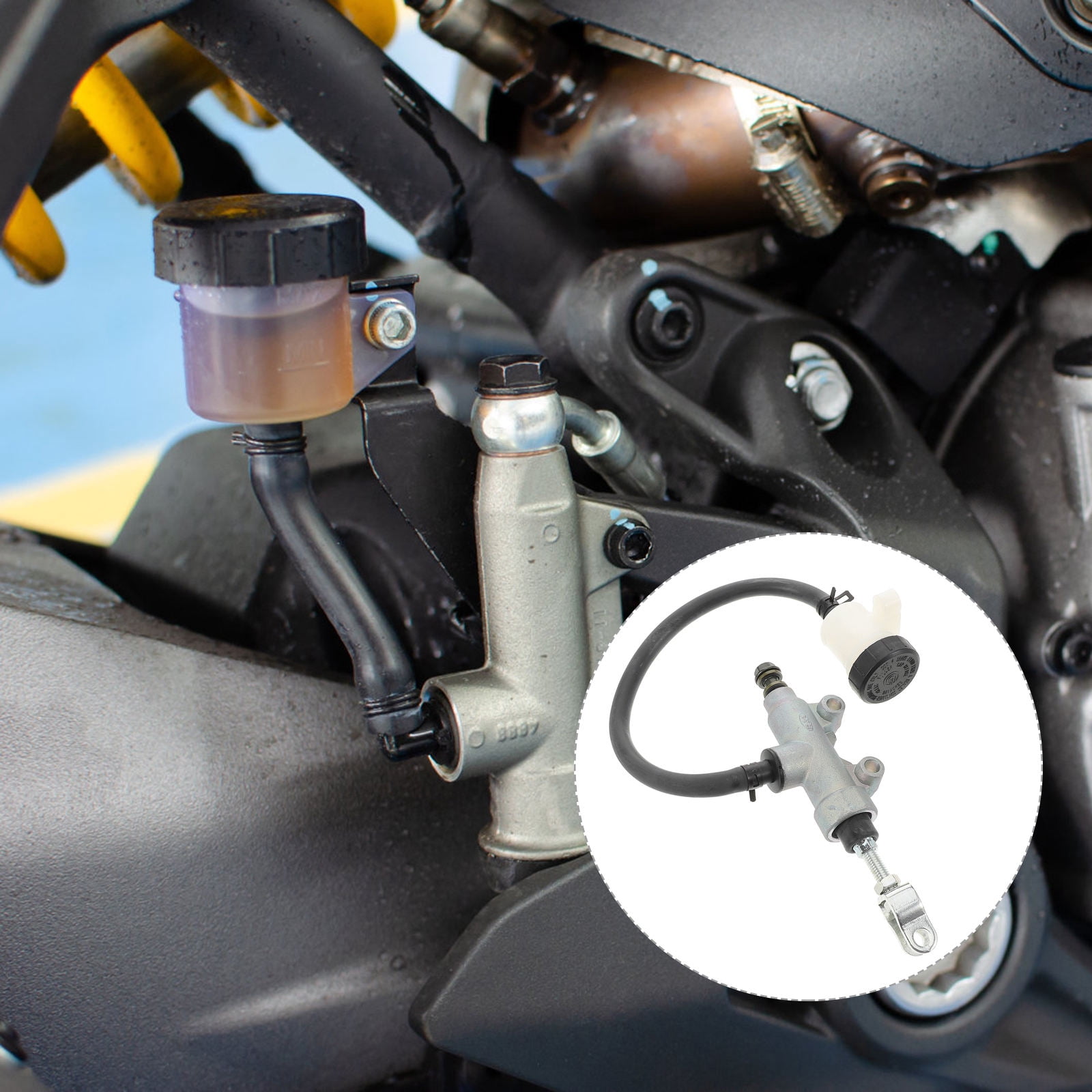 FRCOLOR Motorcycle Rear Brake Pump Cylinder Replacement Hydraulic Pump ...