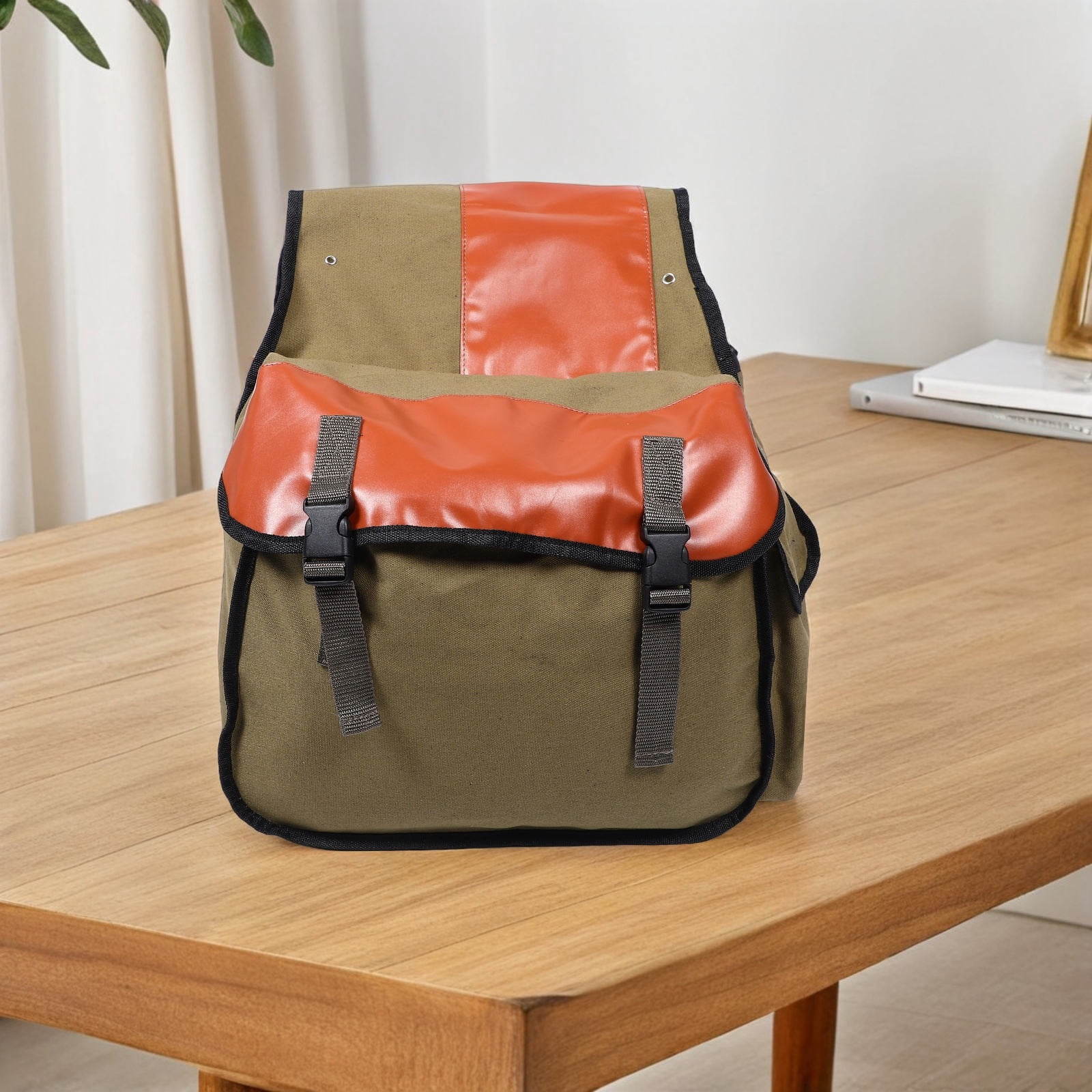 FRCOLOR Motorcycle Saddle Bag Expandable Bike Rear Rack Bag Universal ...