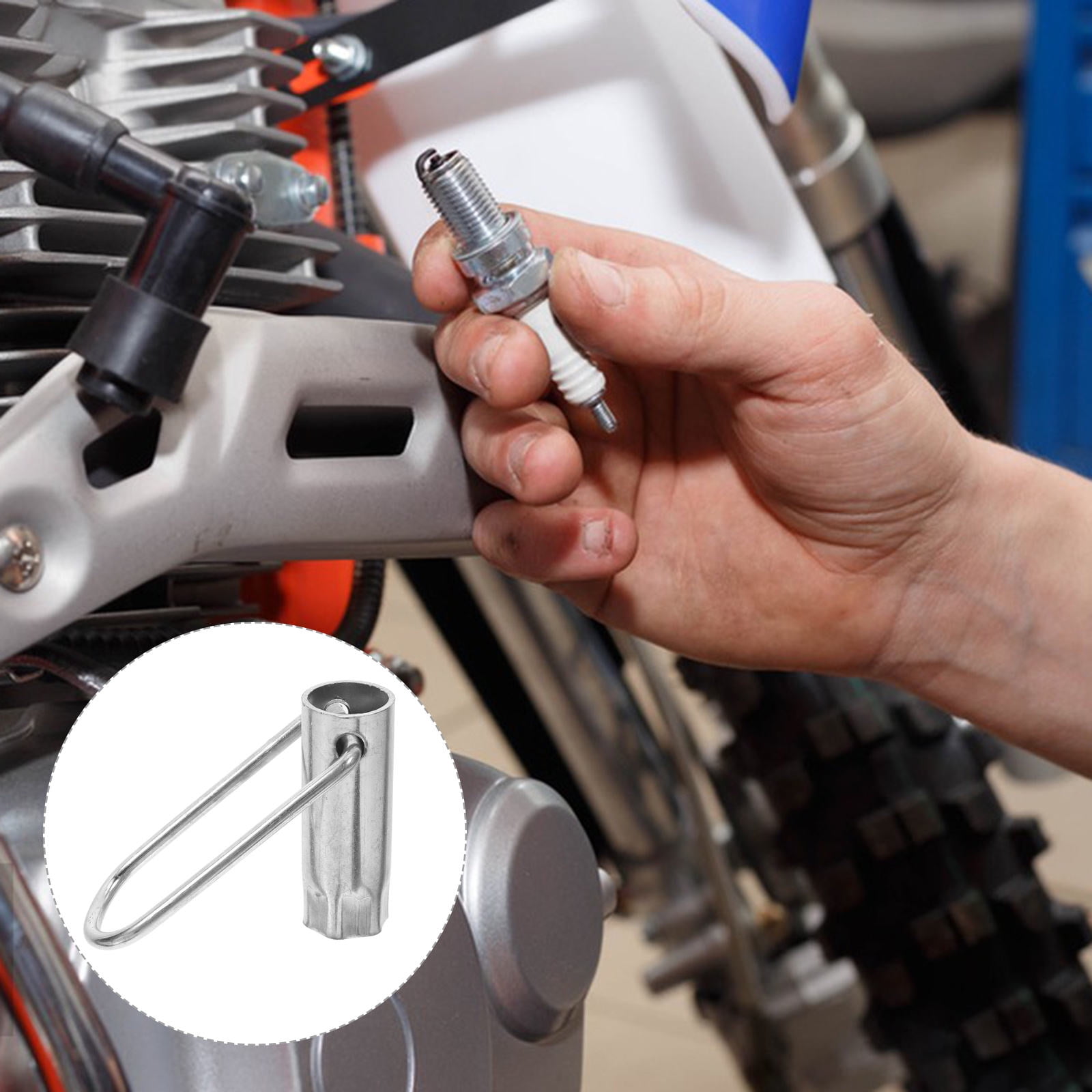 FRCOLOR Motorcycle Spark Plug Socket Tool 16mm Spark Plug Socket Removal Tool For Repairing ...