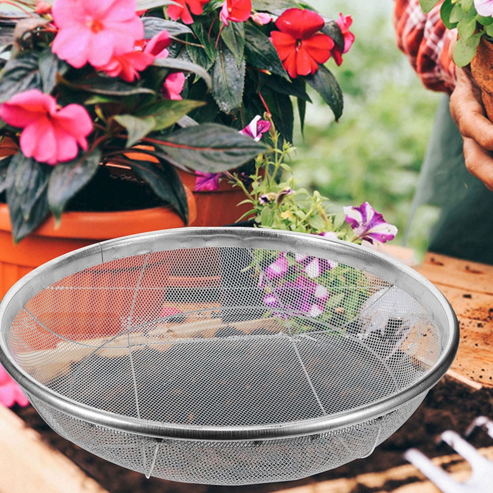 FRCOLOR Multi-use Sifting Pan Soil Mesh Sieve Rocks Sifting Tool ...