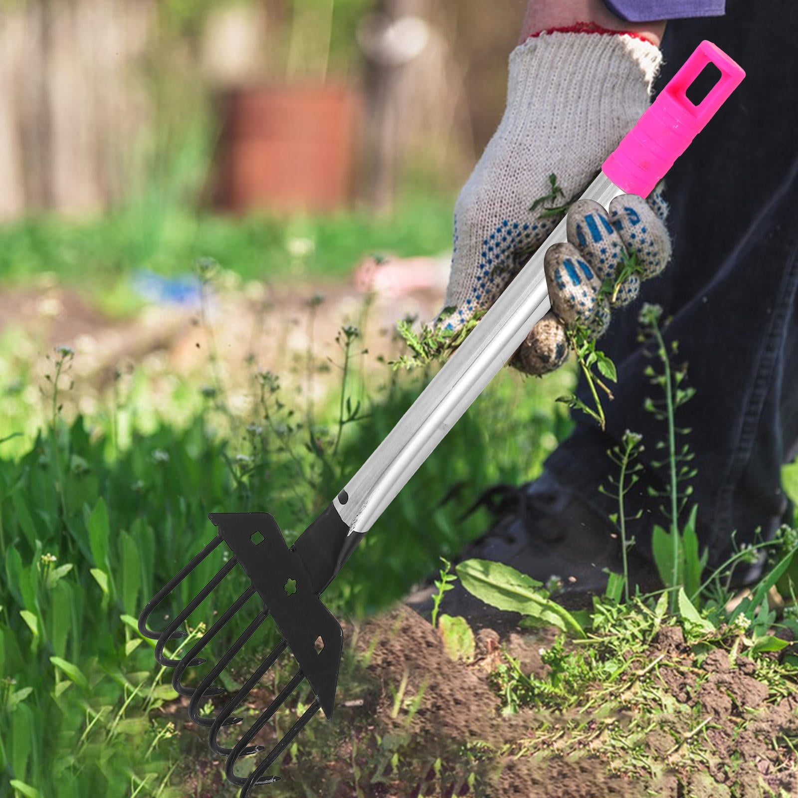 FRCOLOR MultiFunction Garden Rake for Soil Preparation and Planting ...