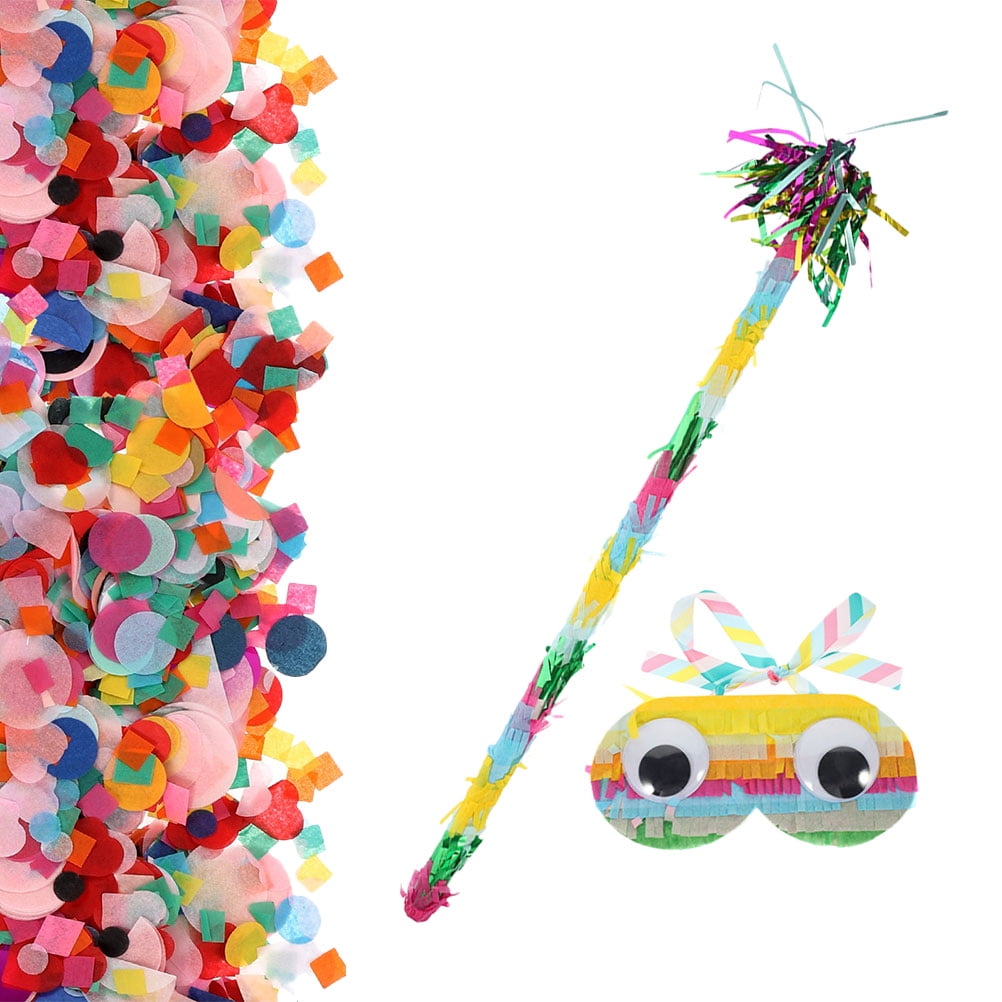 FRCOLOR Multicolored Pinata Sticks Party Glasses and Eye Cover Reunion ...