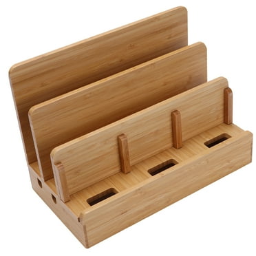 Prosumer's Choice Wooden Multi-Device Desk Rack: Bamboo Mobile Charging ...