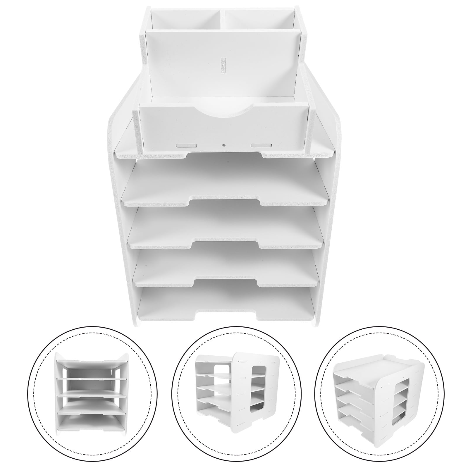 FRCOLOR Multiple-layers File Rack Desktop Magazine Storage Stand Stable ...