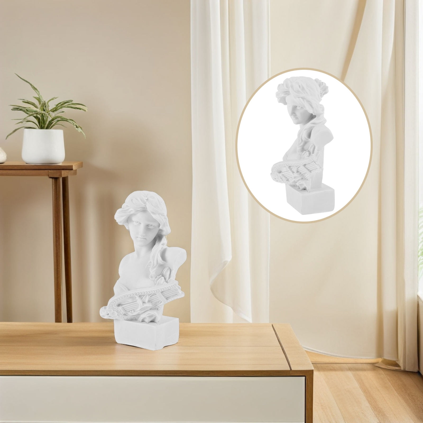 FRCOLOR Musical Goddess Greek Statue Resin Bust Statue Greek Mythology ...