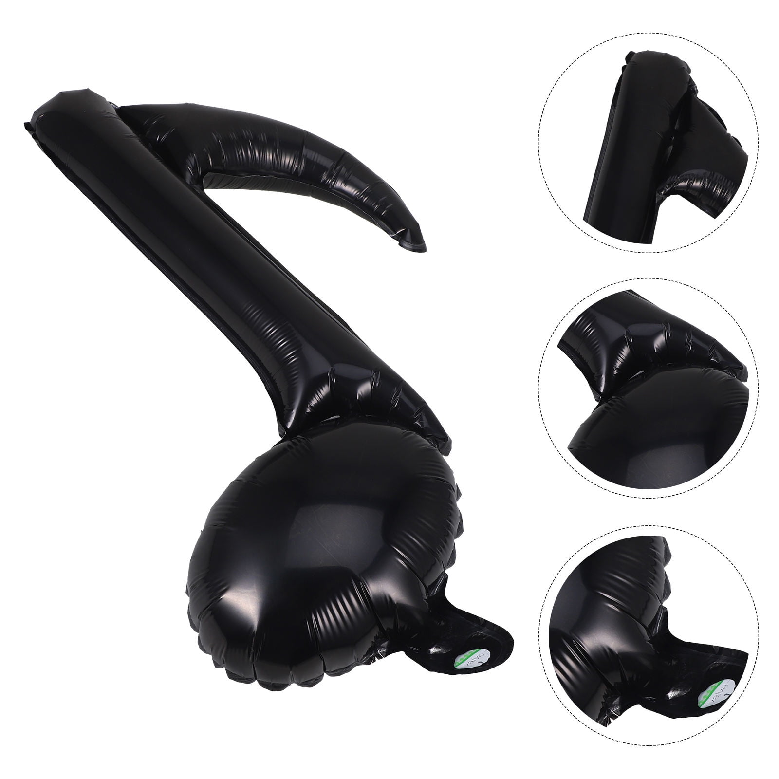 FRCOLOR Musical Note Shaped Balloons for Decor Black Aluminum Film ...