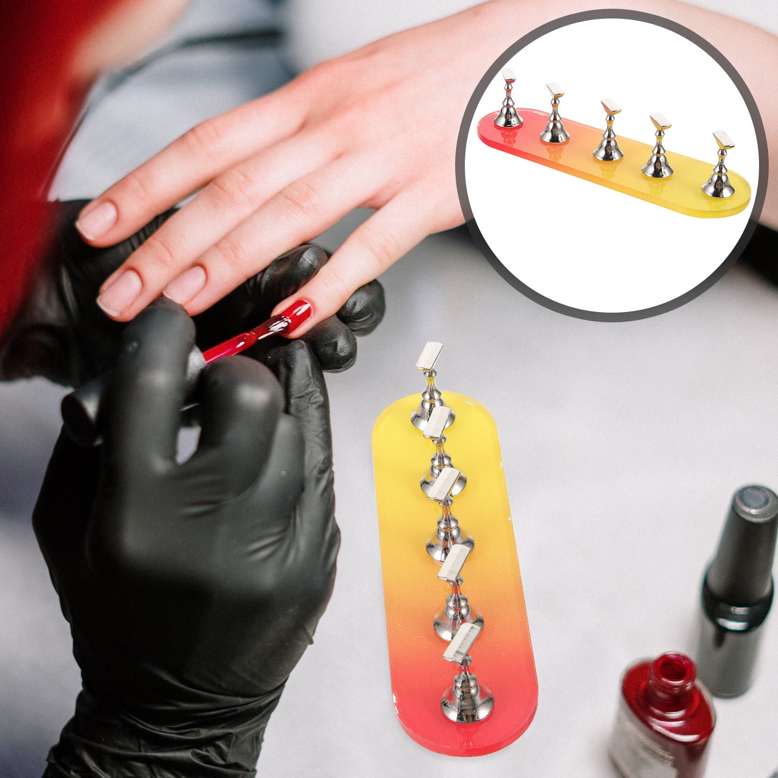 FRCOLOR Nail Tray Art Display Rack Practice Stand Holder Travel ...