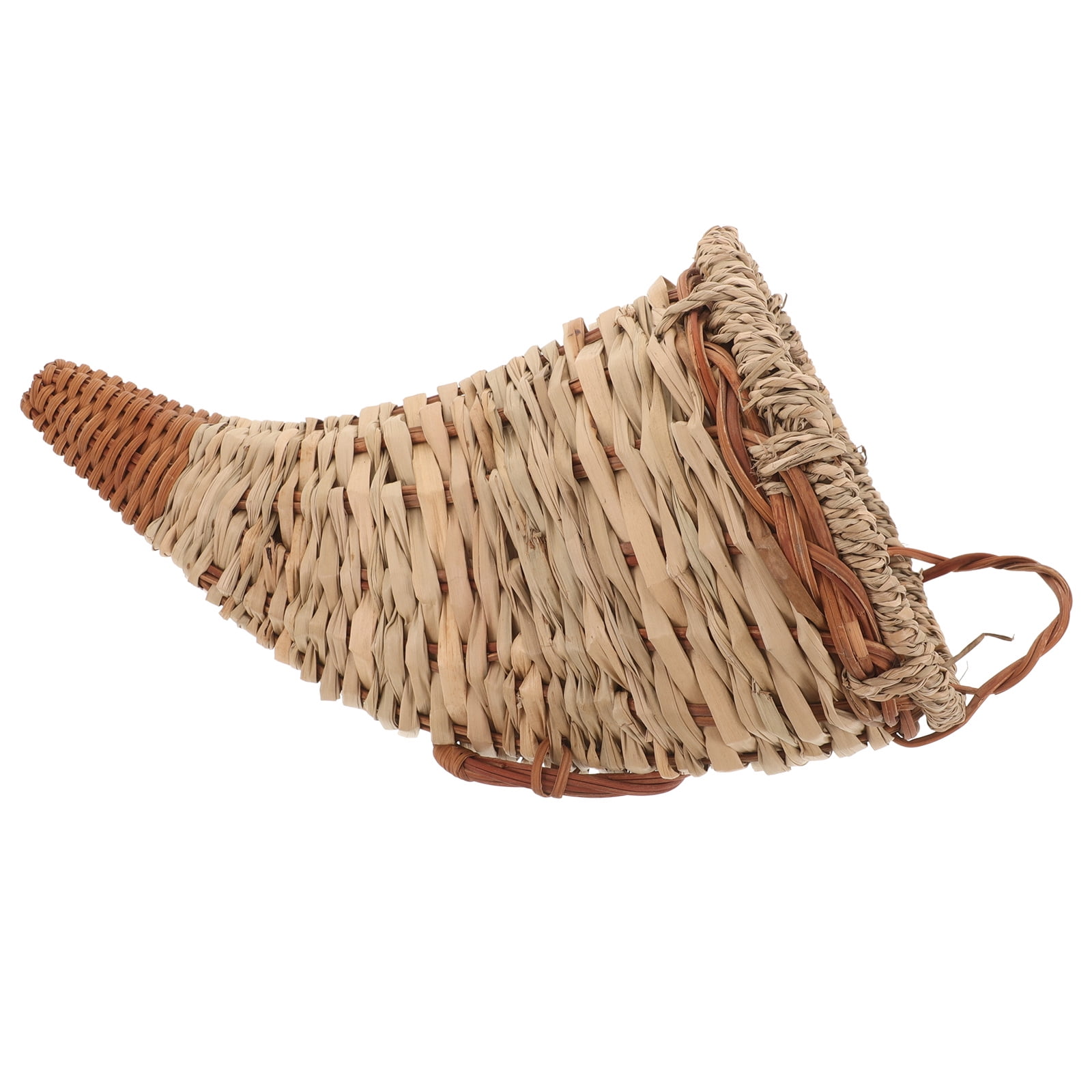 FRCOLOR Natural Woven Basket Flower Basket Rustic Hanging Planter Cone ...