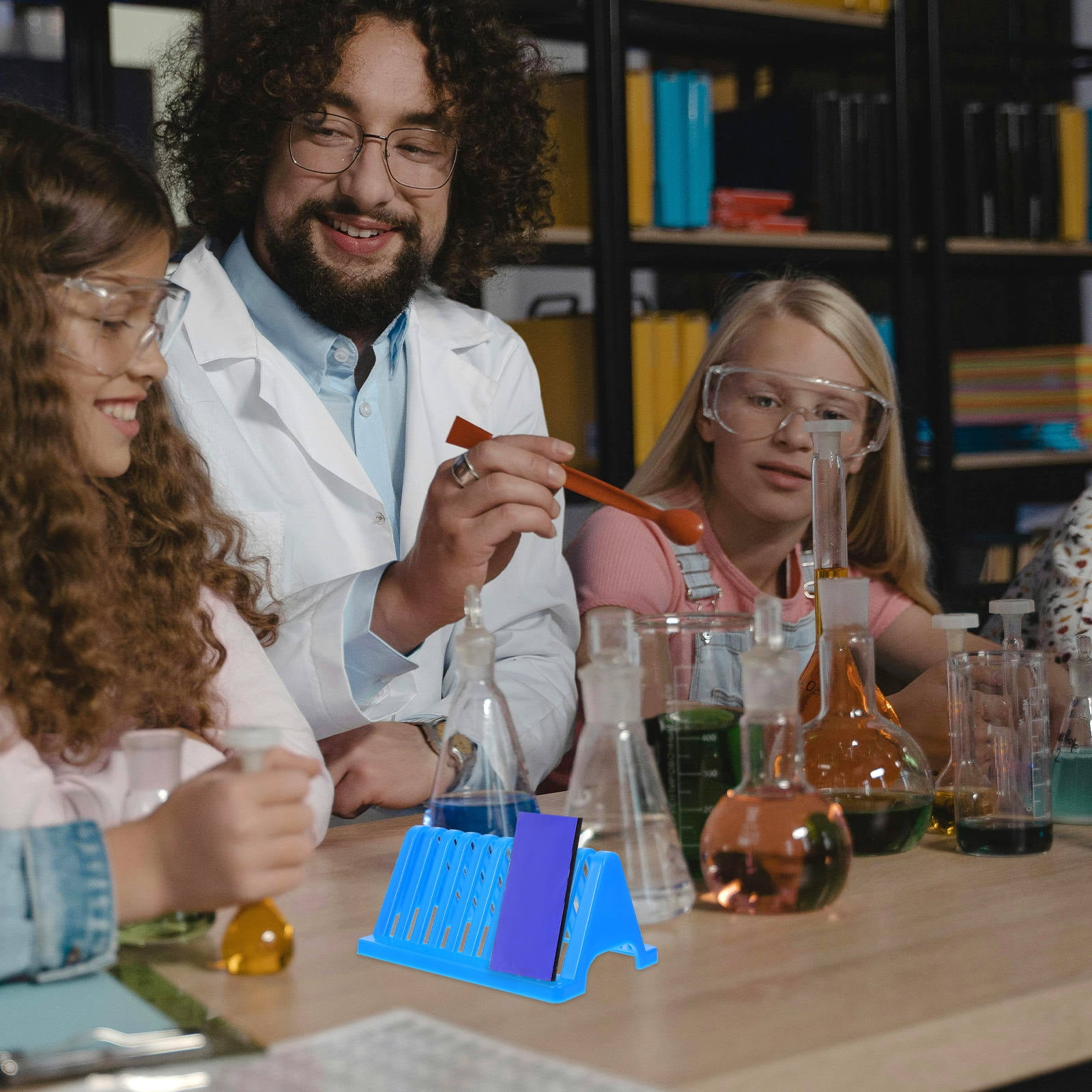 FRCOLOR OUNONA 2pcs Microscope Slides Drying Organizer Plastic Storage Rack for Laboratory ...