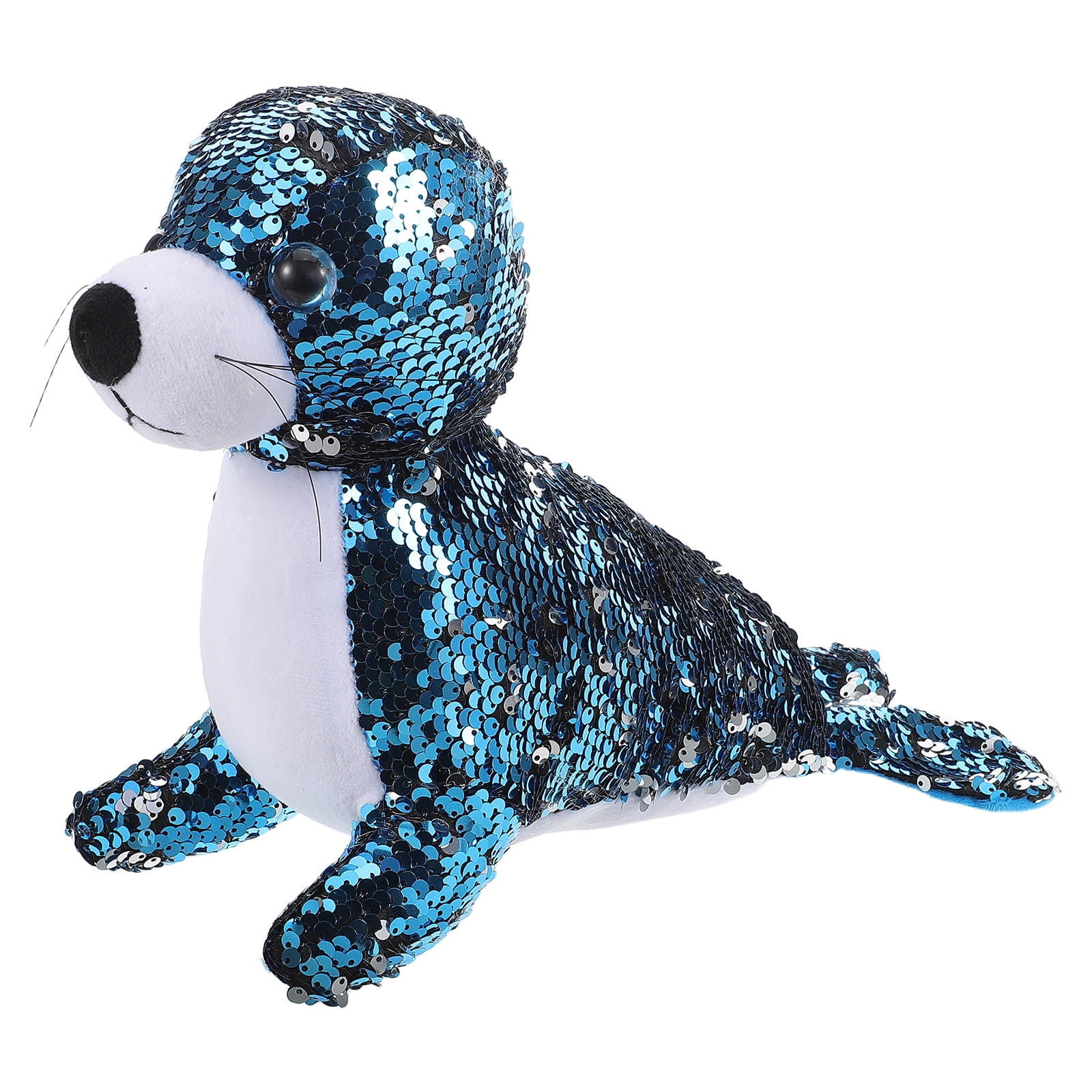 FRCOLOR Ocean Animals Plush Sea Lion with Reversible Sequins Suitable ...
