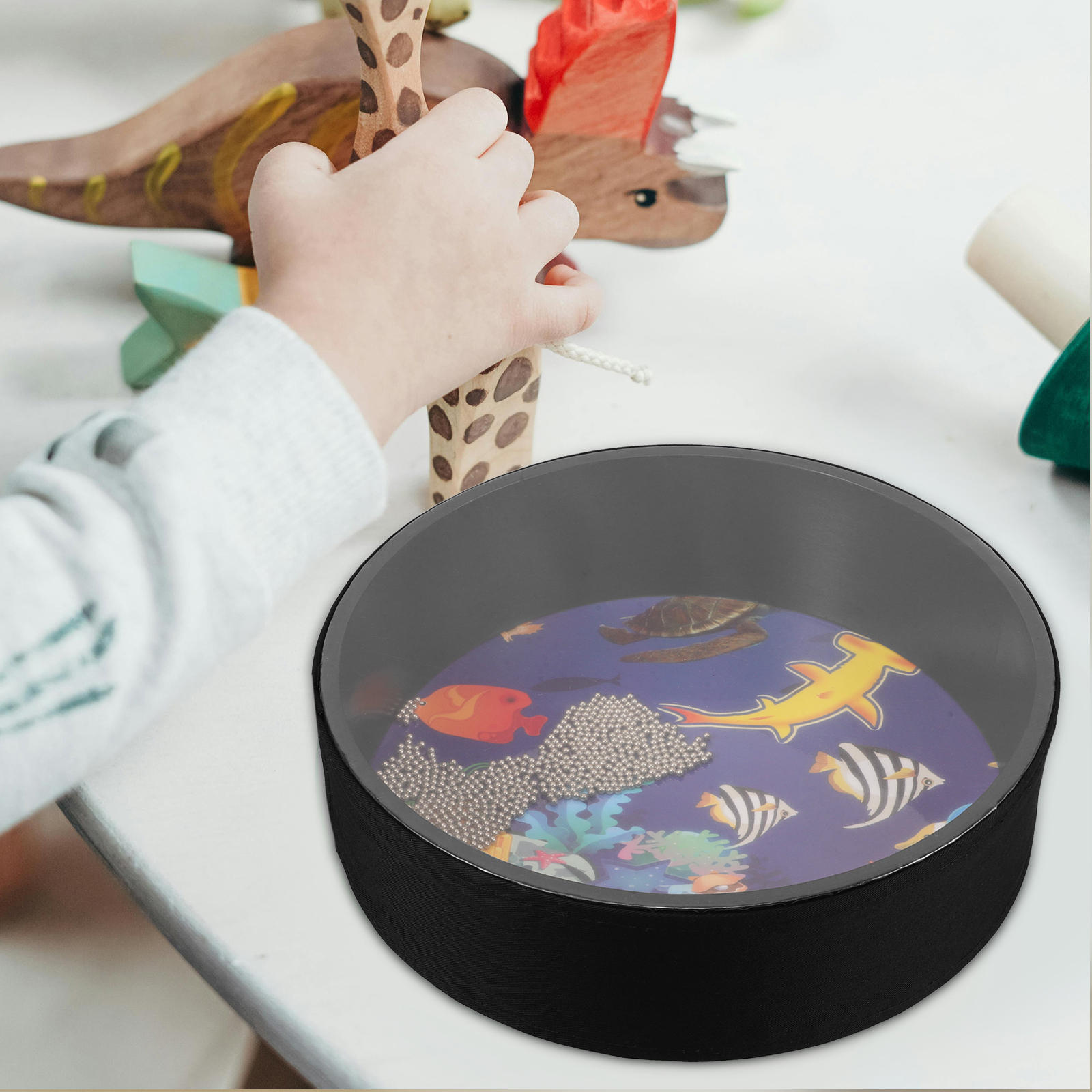 FRCOLOR Ocean Drum Wave Bead Gentle Sea Sound Music Baby Child ...