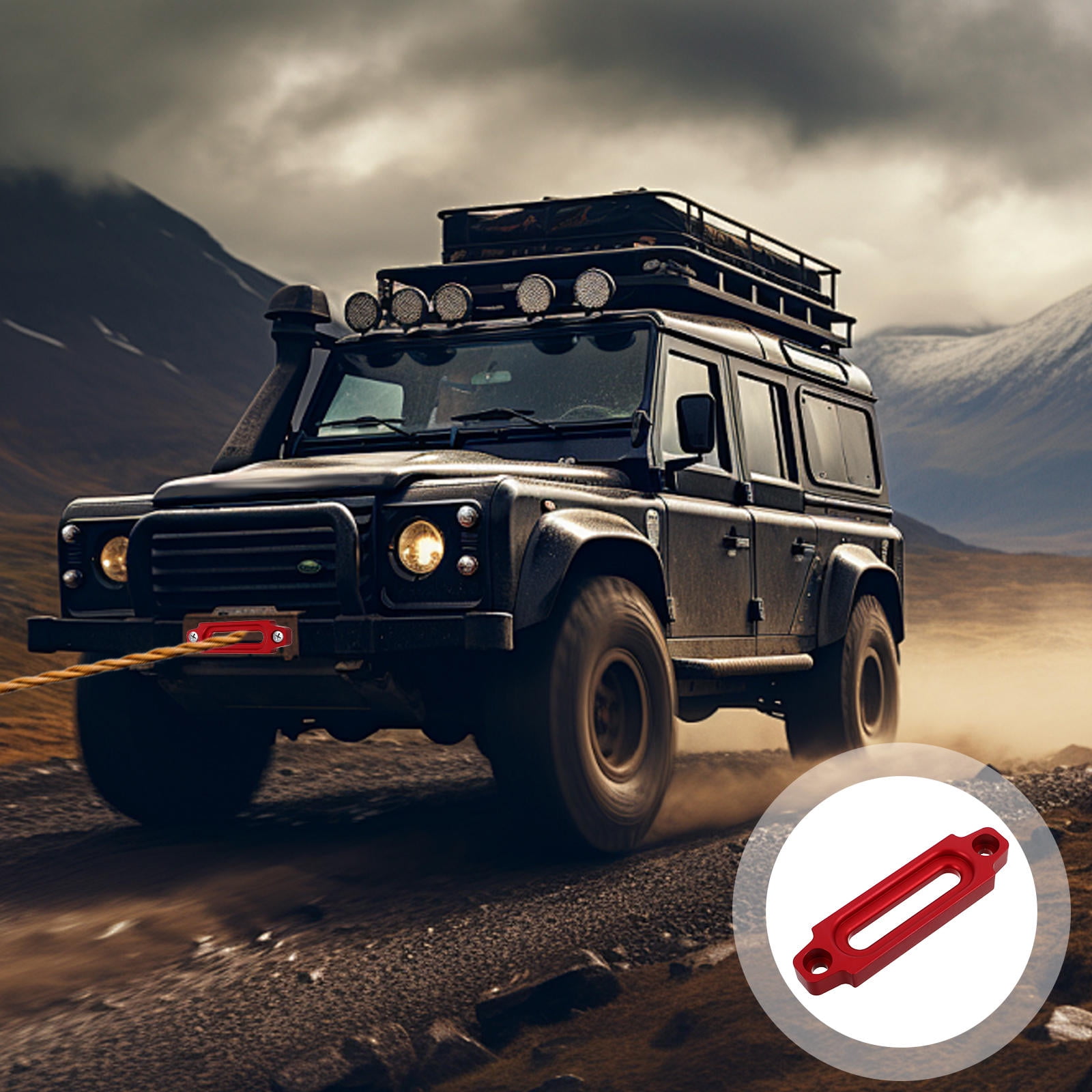 FRCOLOR Off Road Winch Cable Guide Aluminum Hawse Fairlead For ...