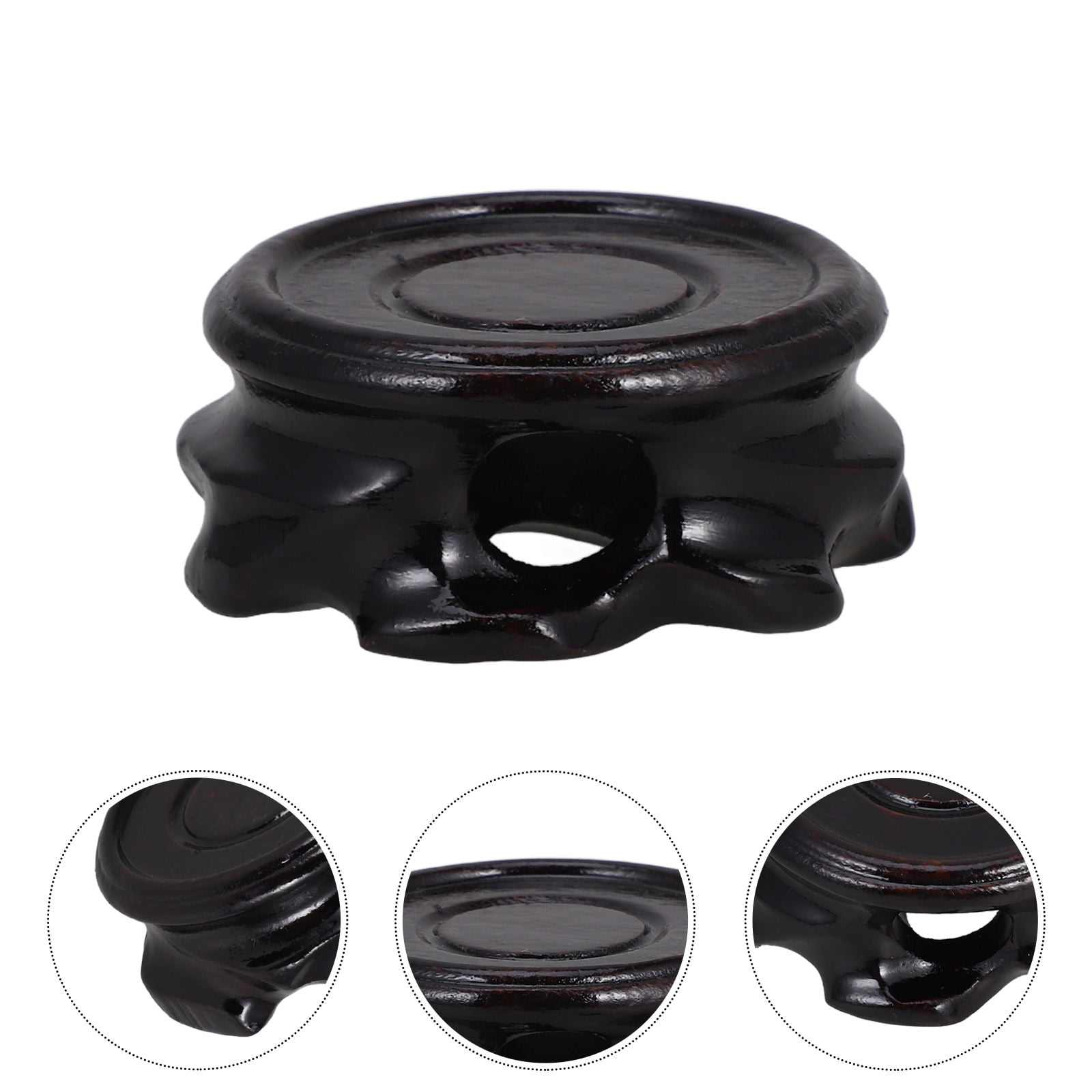 FRCOLOR Wooden Teapot Display Stand Oriental Vase Base Decorative ...