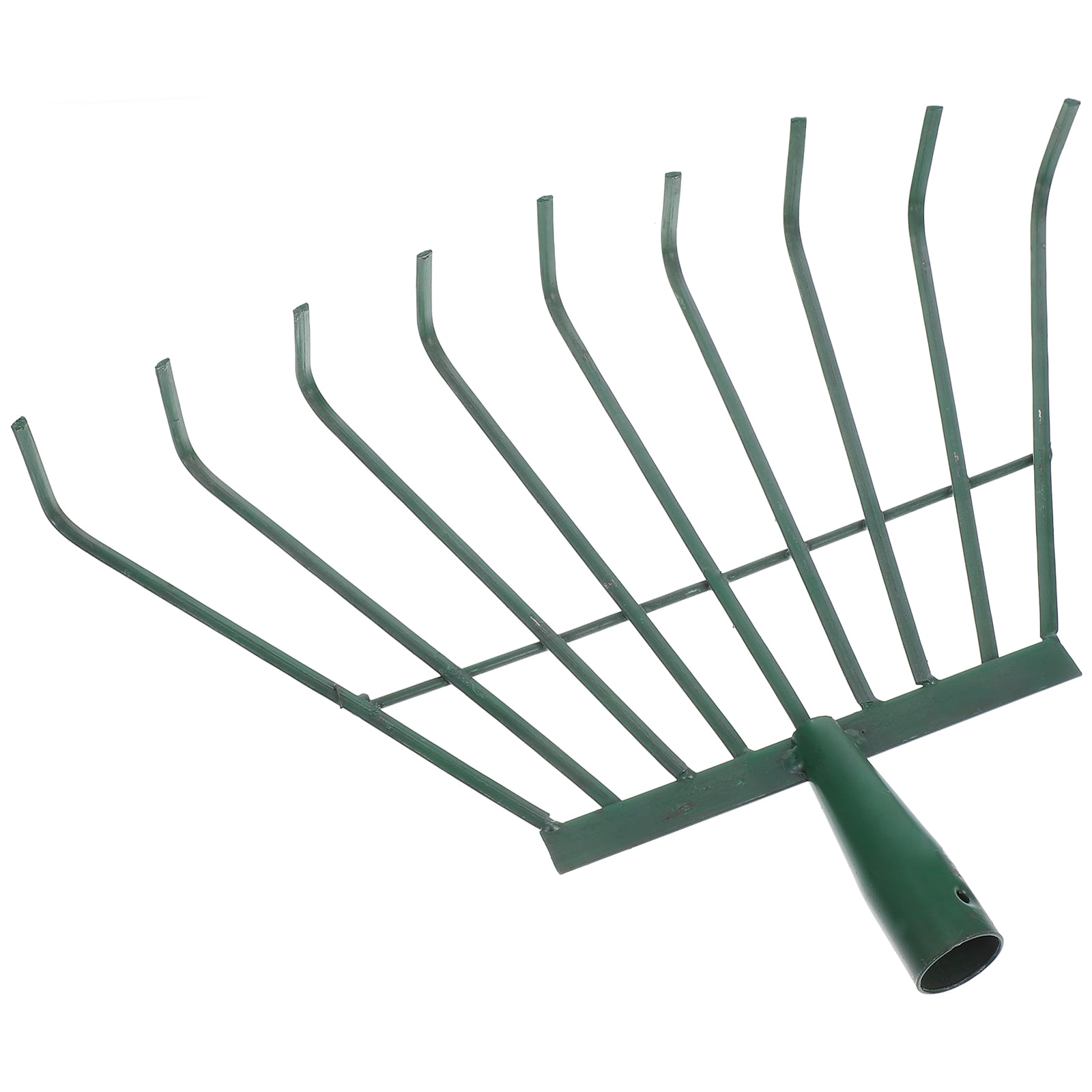 FRCOLOR Garden Pine Needle Rake Portable Iron Lawn Rake Garden Shrub ...