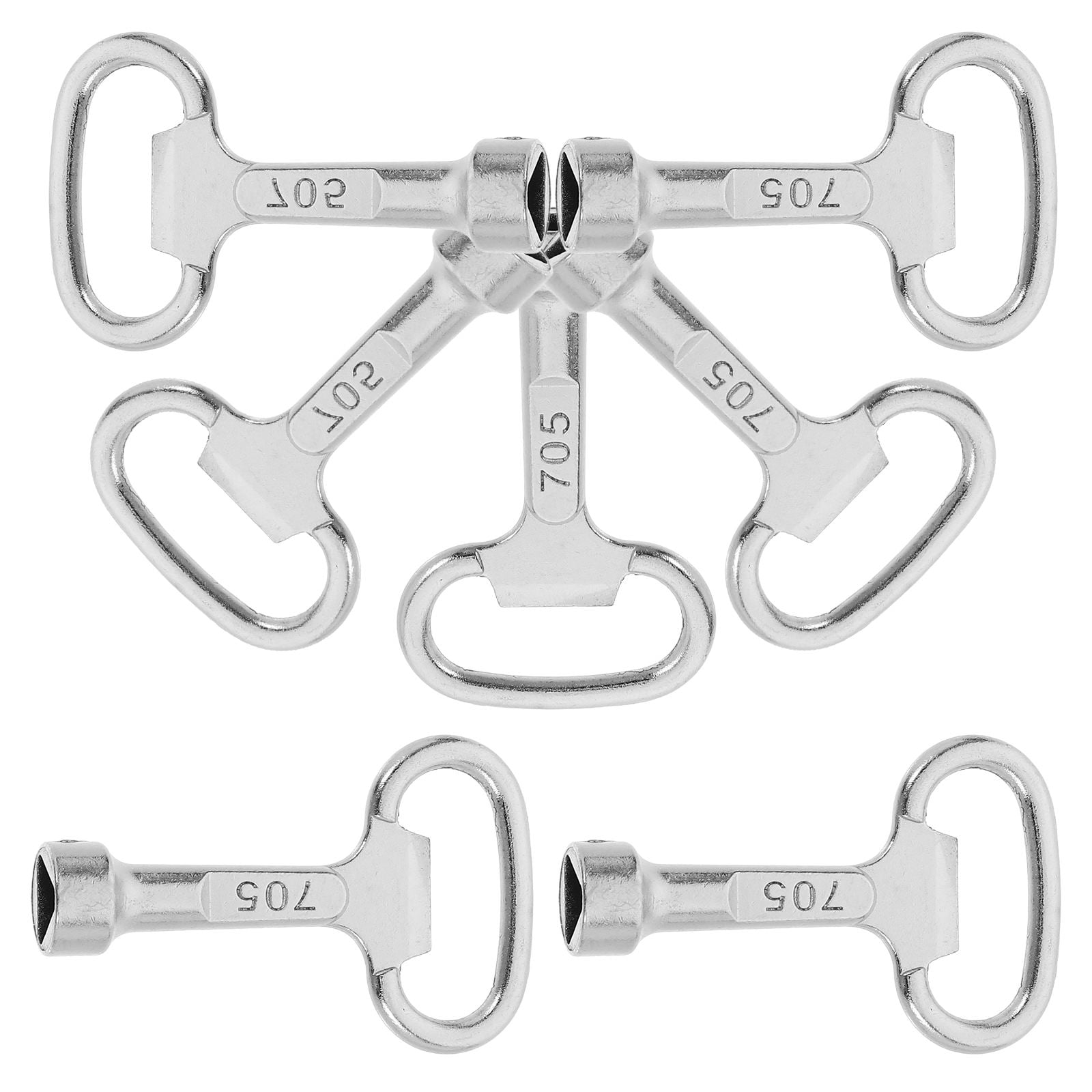 FRCOLOR Outdoor Peel Trash Can Key 6pcs Metal Key For Rubbish Bin And ...