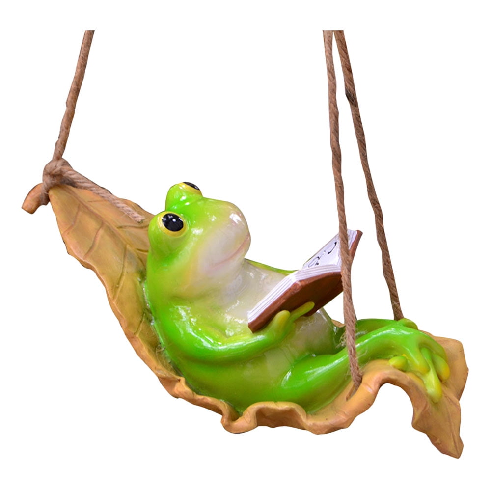 FRCOLOR Outdoor Swing Marine Frog Decorations Vivid and Bright Ornament ...