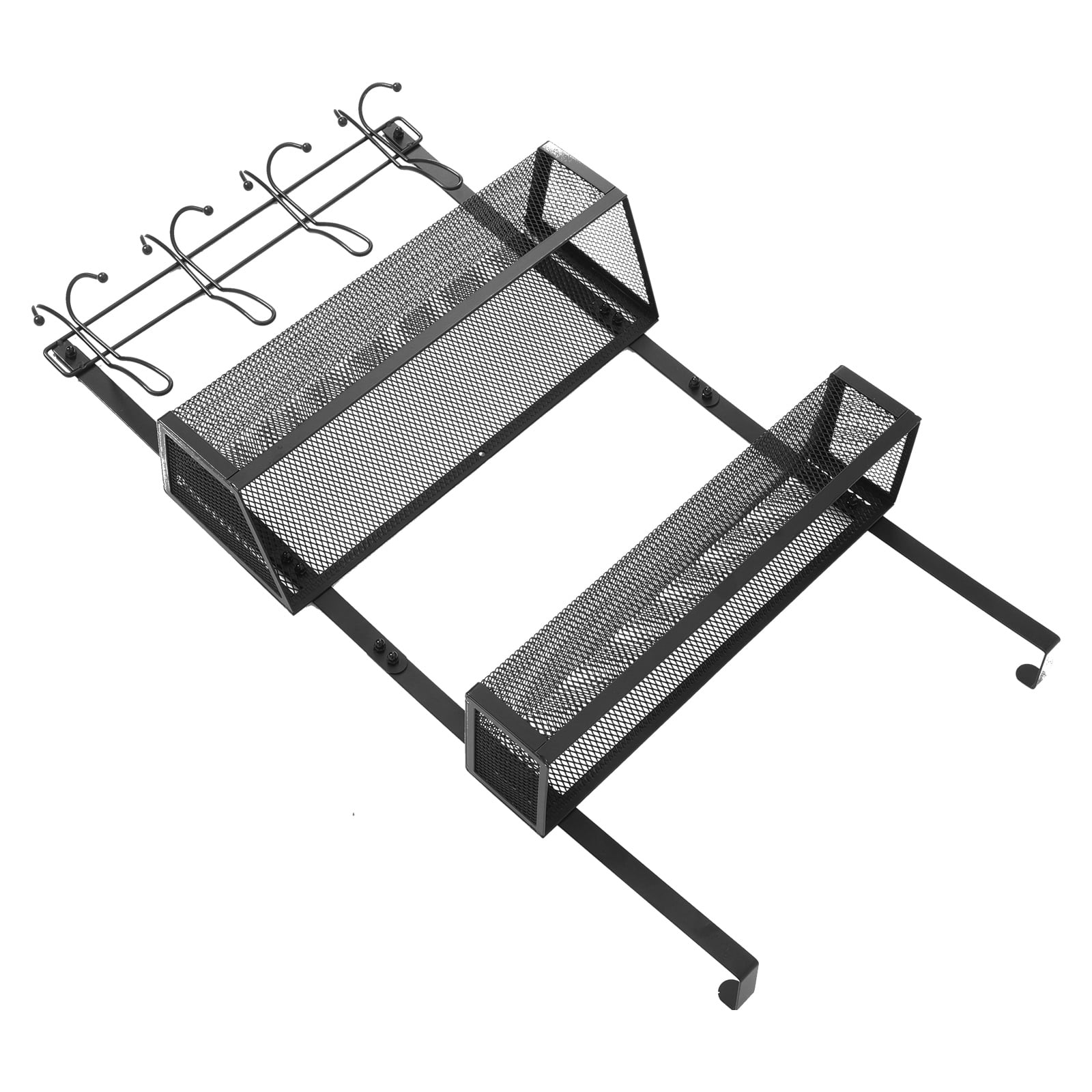 FRCOLOR Over Door Storage Racks, Steel Door Hangers with 2 Mesh Basket ...