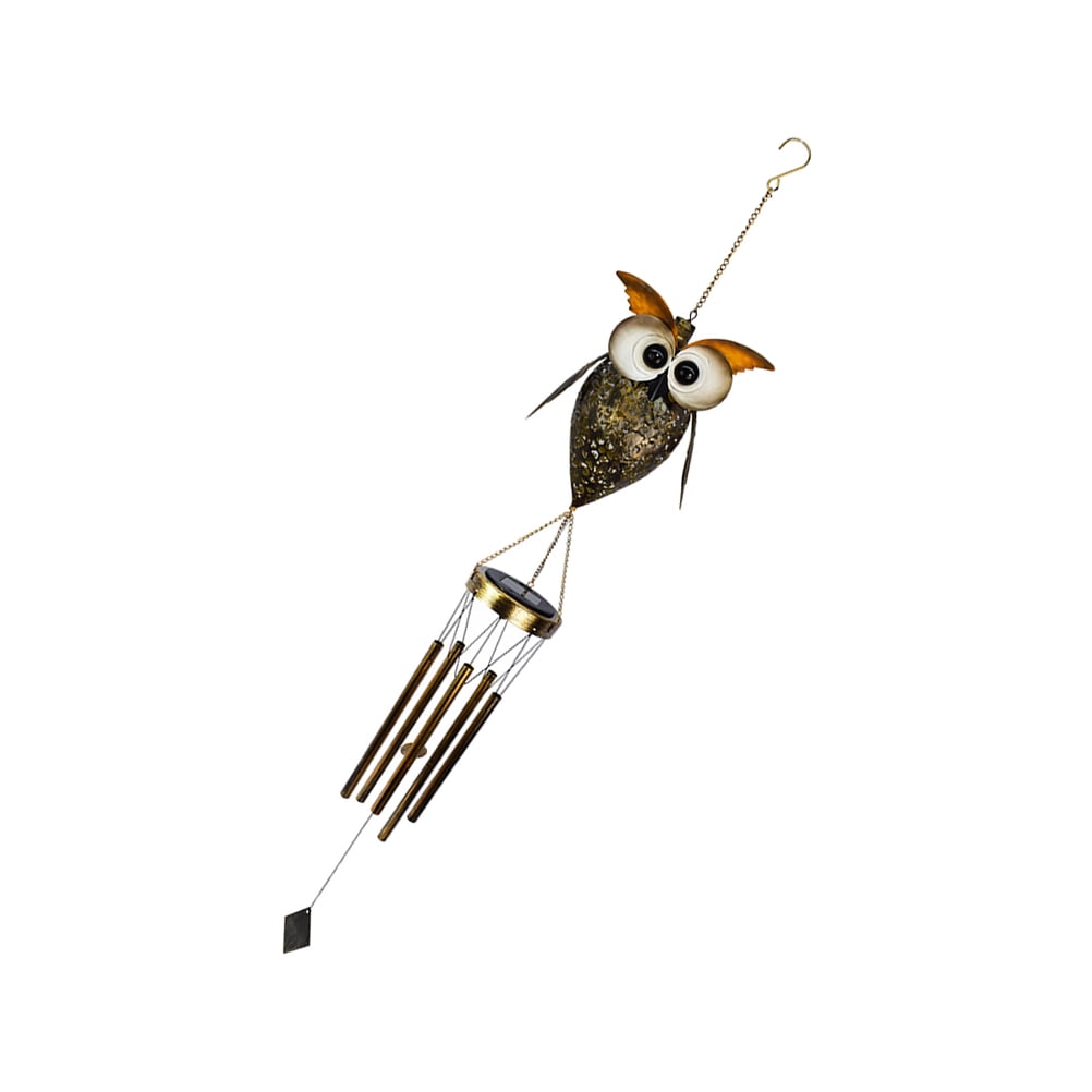 FRCOLOR Owl Wind Chime Lamp Solar and Battery-powered Hanging - Walmart.com