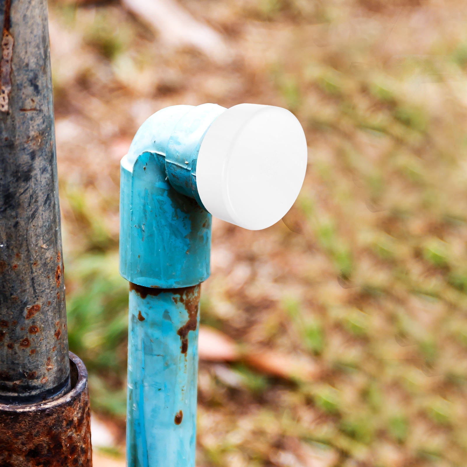 KAKOWELY Sewer Pipe Cap PVC Pipe End Caps White 2Pcs 4.7X4.7X2.4In ...