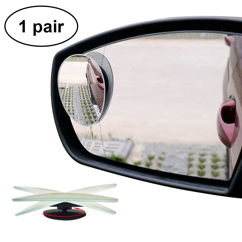 FRCOLOR Pair of Egg Shape Blind Spot Mirrors Frameless 360 Degree ...