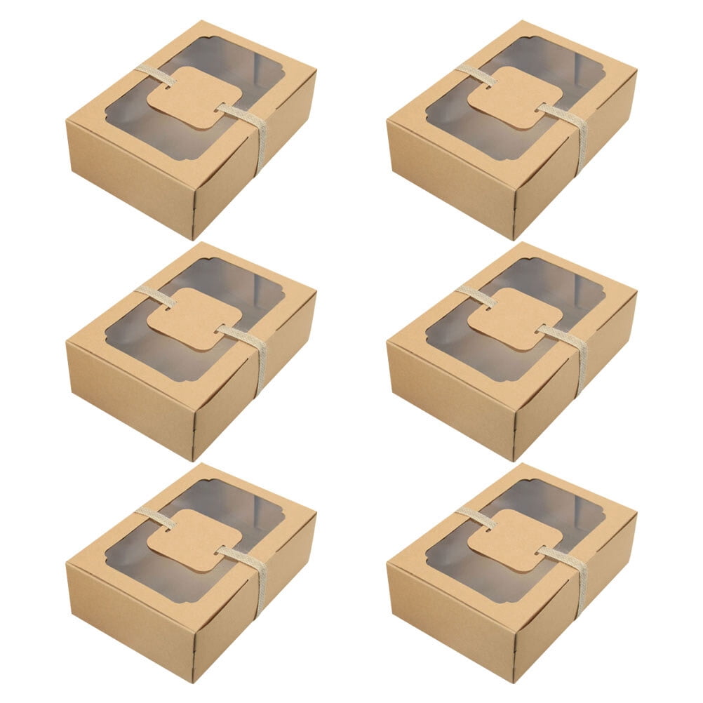 FRCOLOR Paper Cake Packing Boxes with Transparent Window for Storage ...