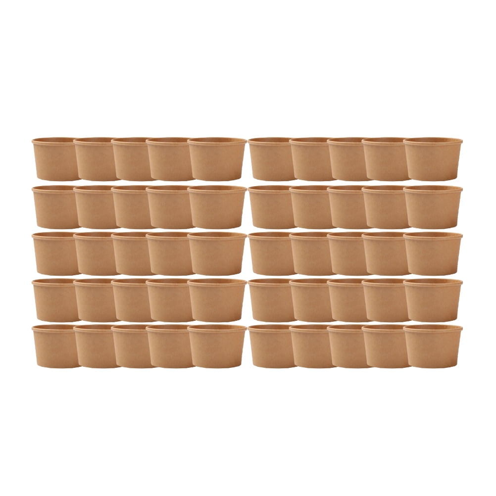 PAMINGONO Kraft Cups Takeout Cup Khaki Kraft Paper 50 Pcs - Walmart.com