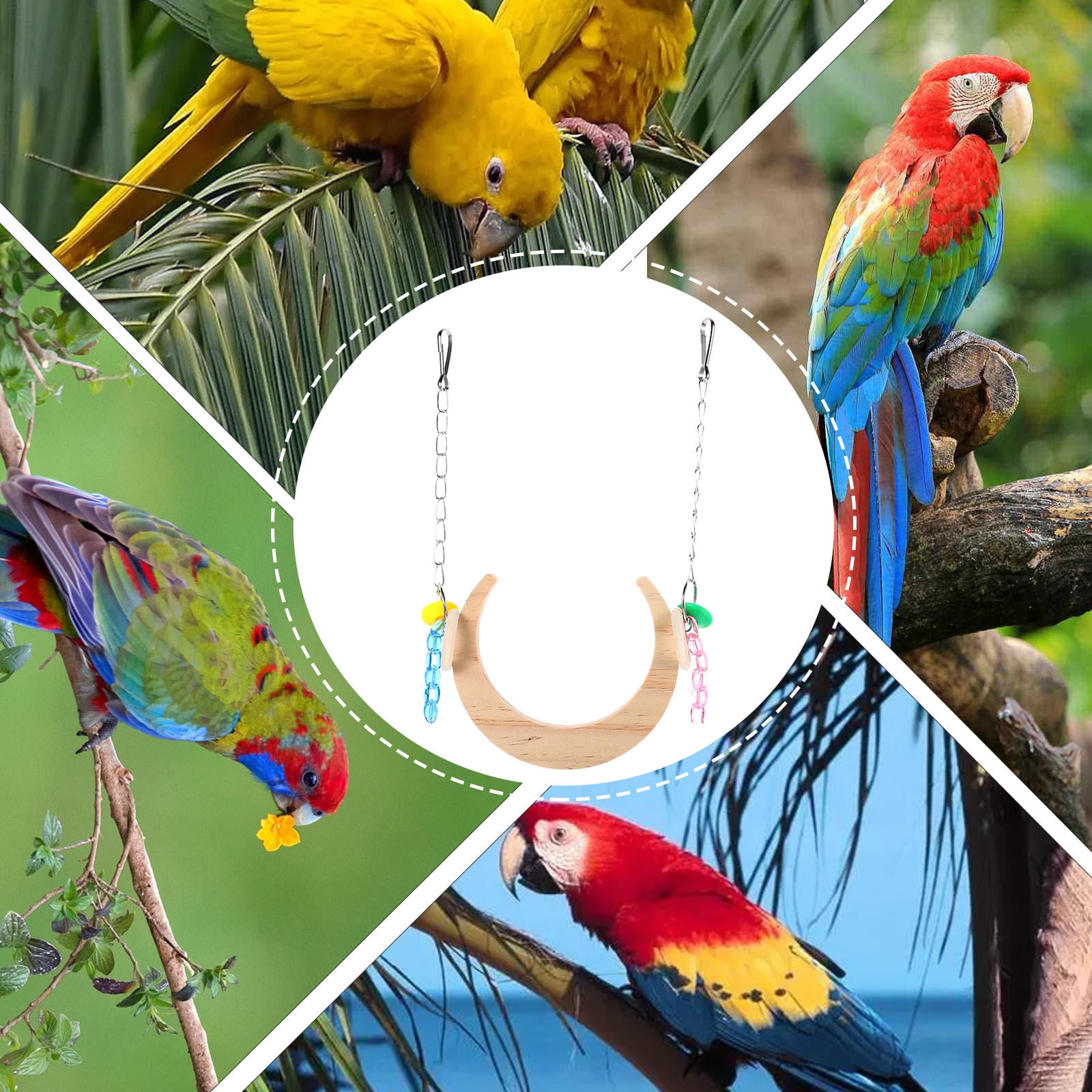 FRCOLOR Parakeet Swing Toy Bird Coordination Beak Trimming - Walmart.com
