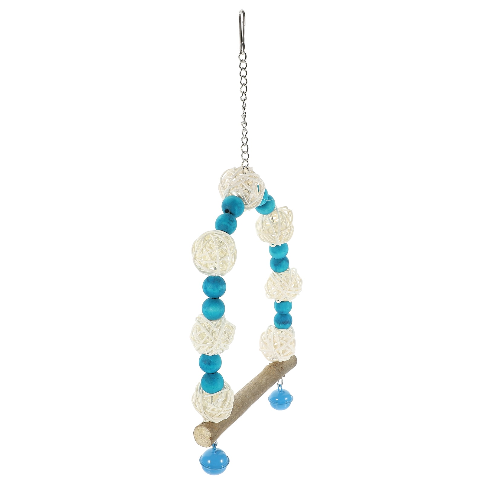 FRCOLOR Wooden Bird Swing for Parrots and Small Pets Encouraging ...
