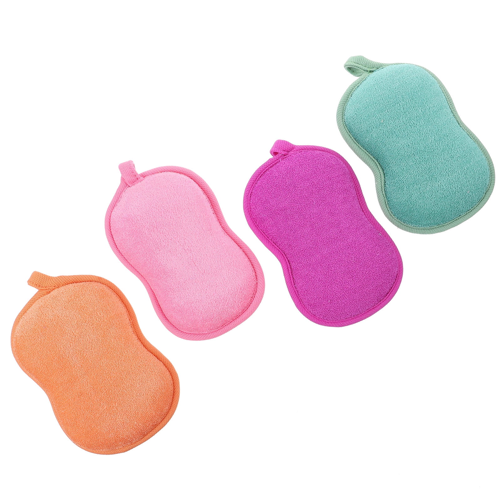 FRCOLOR Peanut Shaped Synthetic Baby Bath Sponge Set with Bright Colors ...