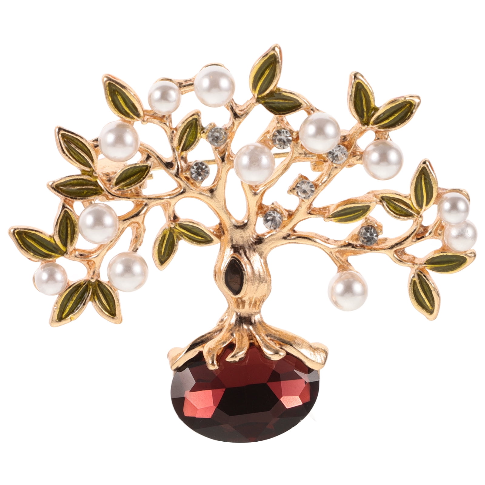FRCOLOR Pearl Brooch Cartoon Corsage Lucky Tree Man Woman - Walmart.com
