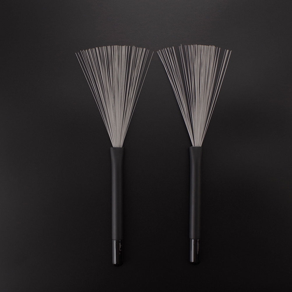 FRCOLOR Percussion Brush Jazz Drum Retractable Drumsticks Brushes Black ...