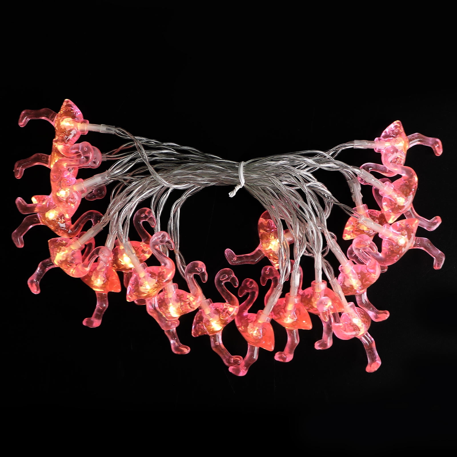 FRCOLOR Pink Flamingo Shaped LED String Lights for Home with 20 Bulbs 3 ...