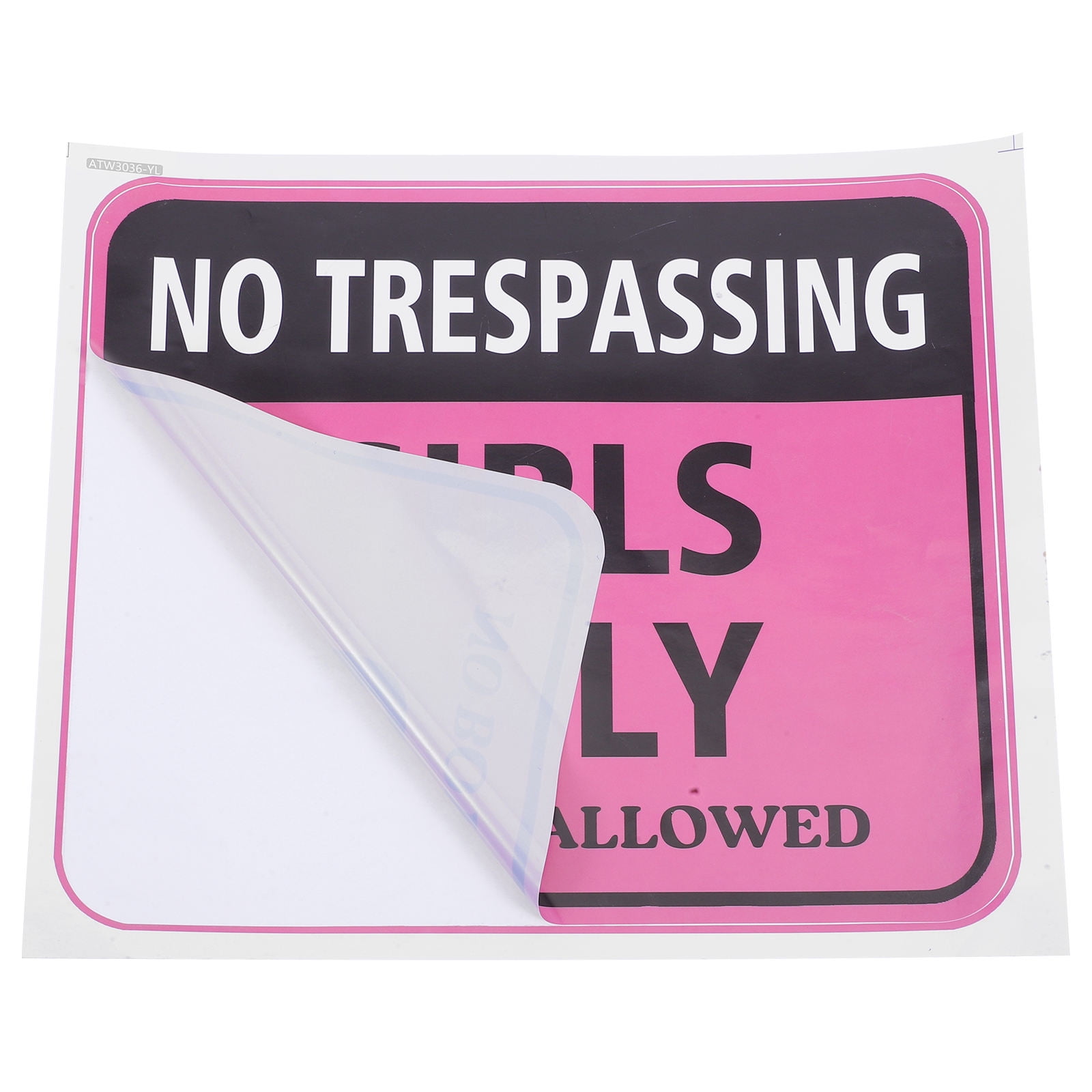 FRCOLOR Pink Girls Only Sign PVC Aesthetic Cute Wall Decals for Girls ...