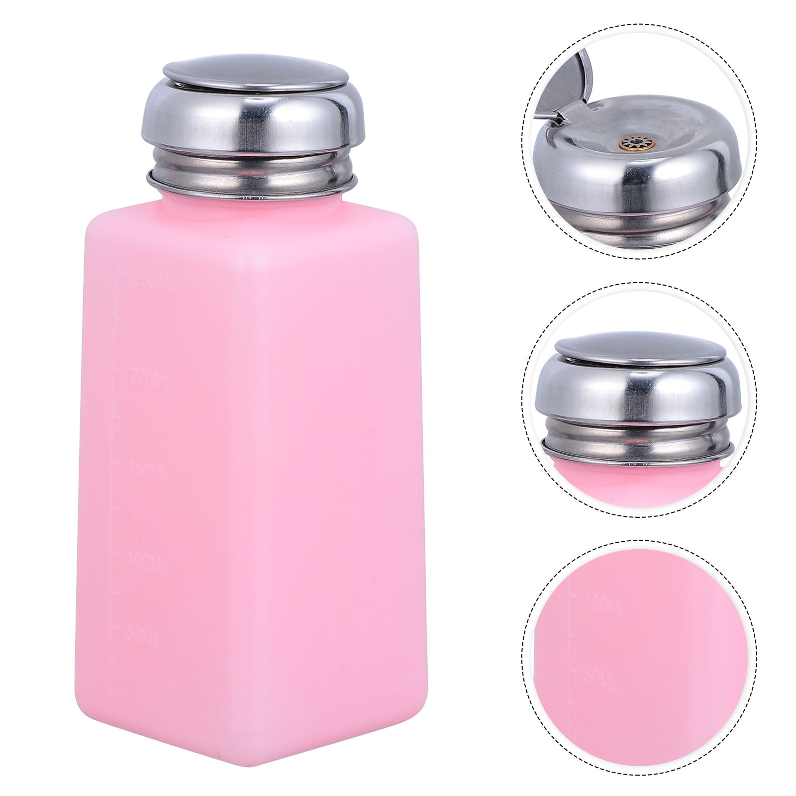 FRCOLOR Pink Latex Push Down Pump Bottle for Storage Use Lightweight ...