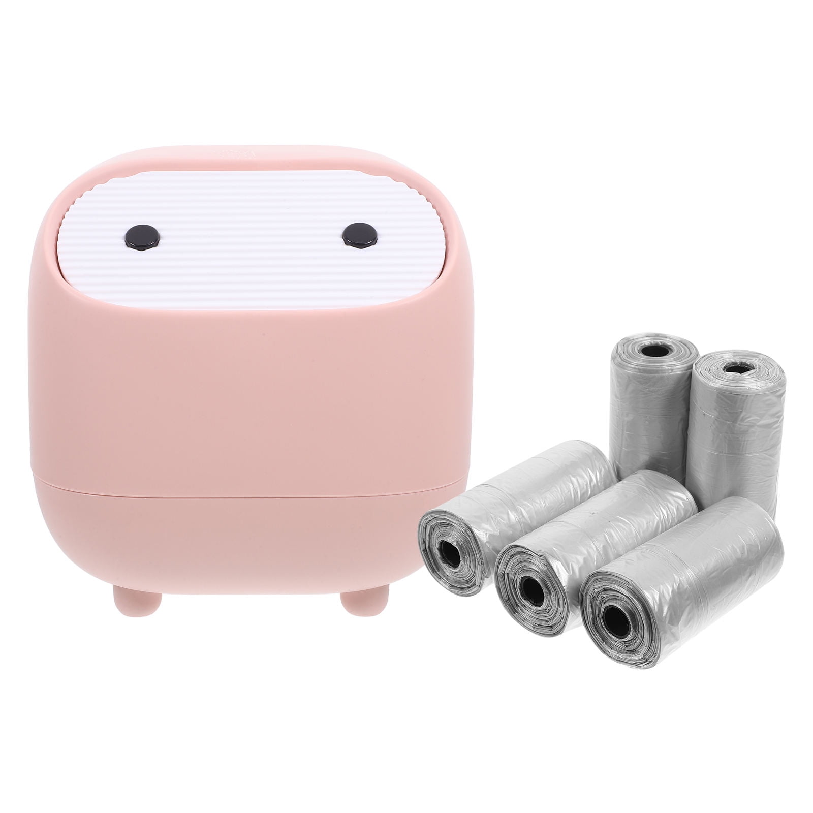 FRCOLOR Pink Lidded Trash Can for Storage Made of PVC and ABS Small and ...