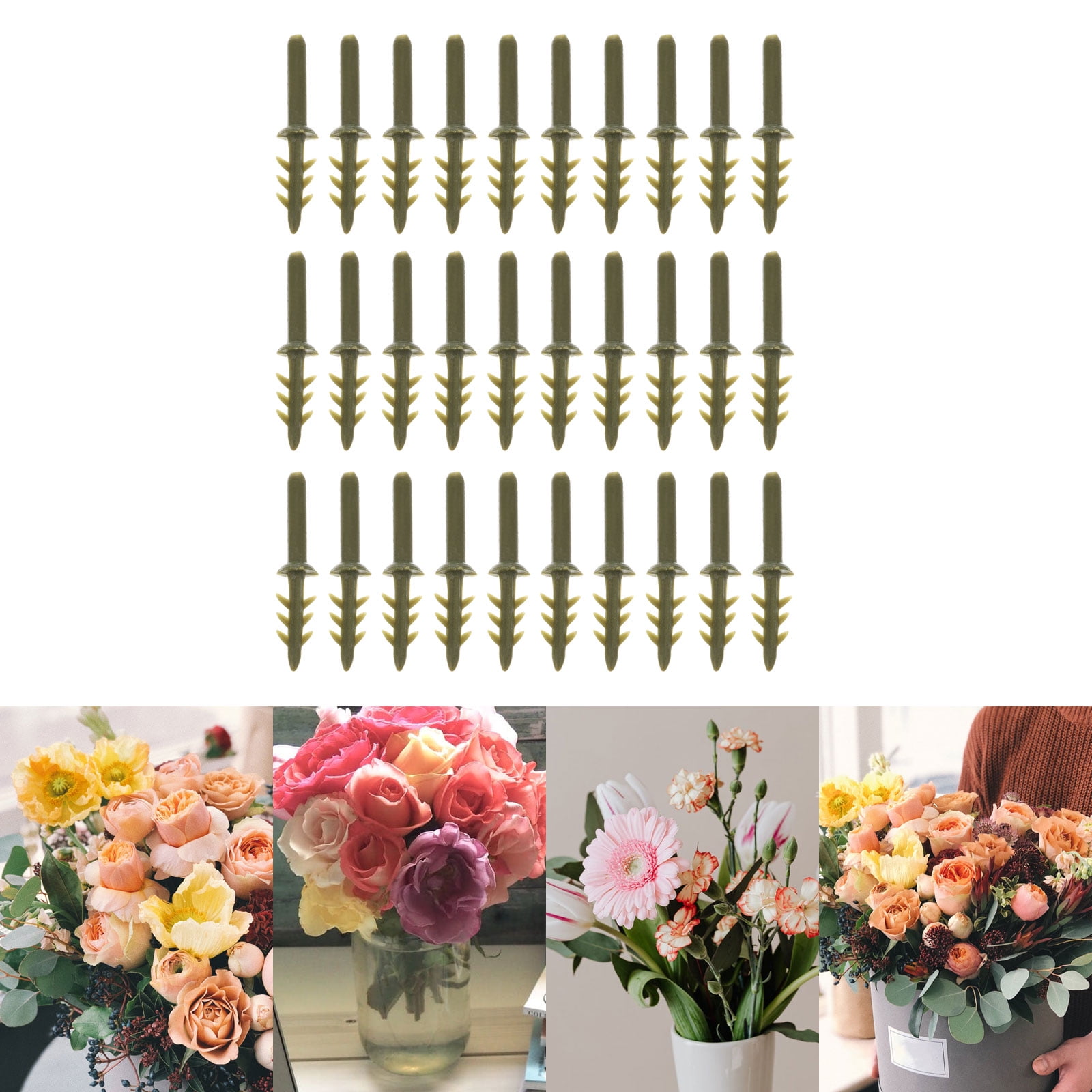 FRCOLOR Plastic Flower Stamens for DIY Use 1 Set with 2600pcs Green ...