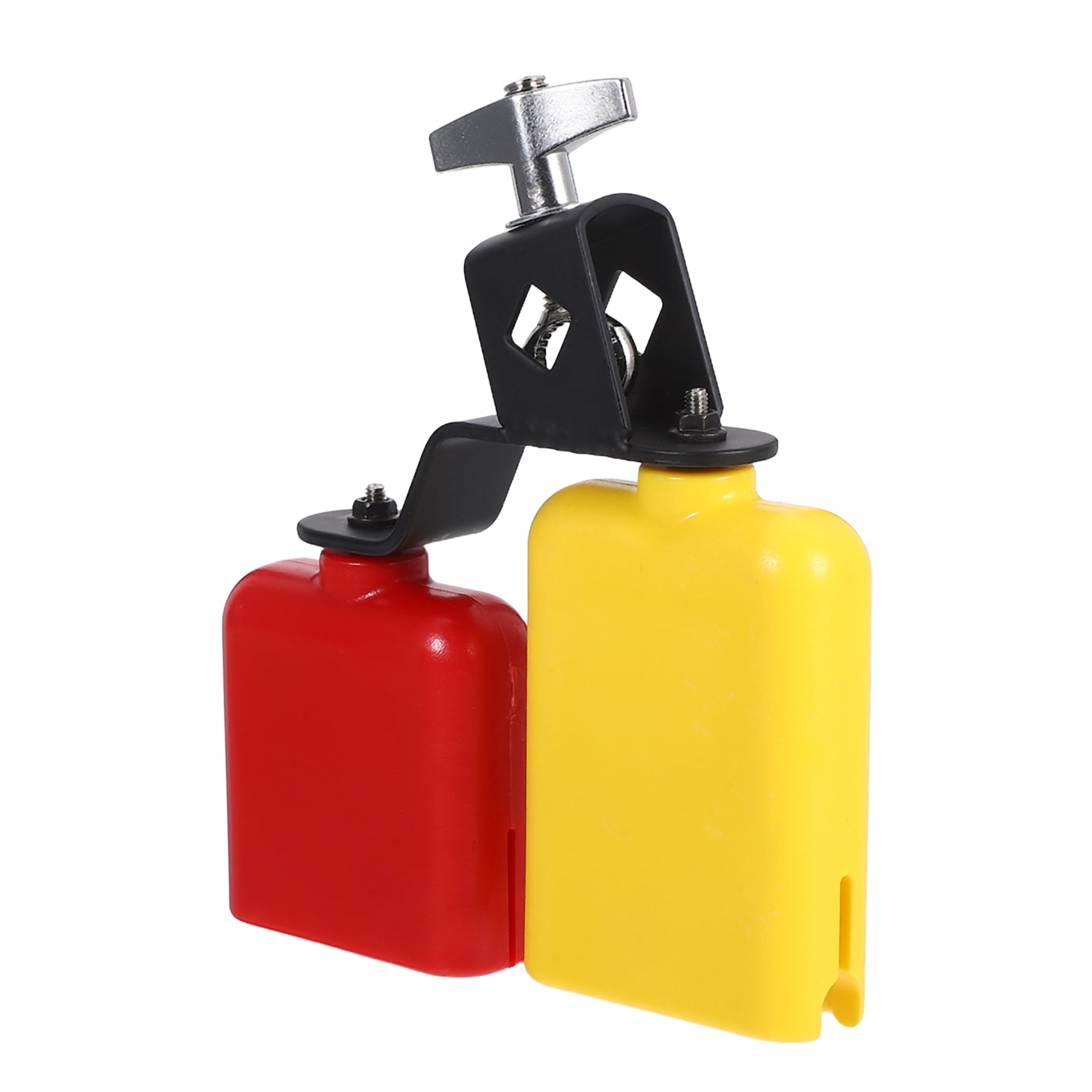 FRCOLOR Plastic Jam Block High Low Tones Bicolor Cowbell Double Sambago ...