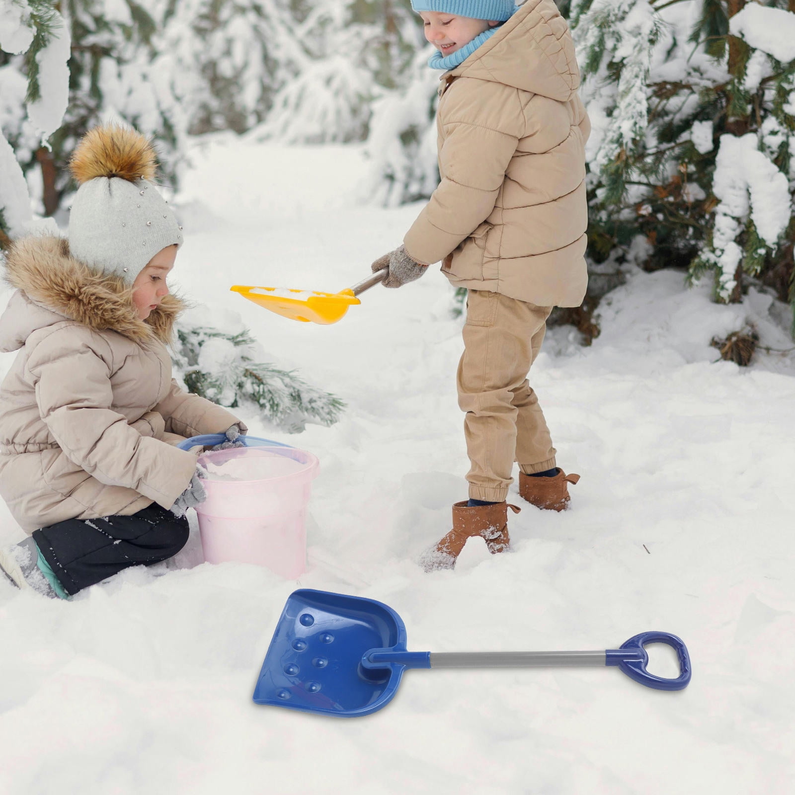 FRCOLOR Plastic Kids Shovel for Snow and Sand for Winter Outdoor Play ...