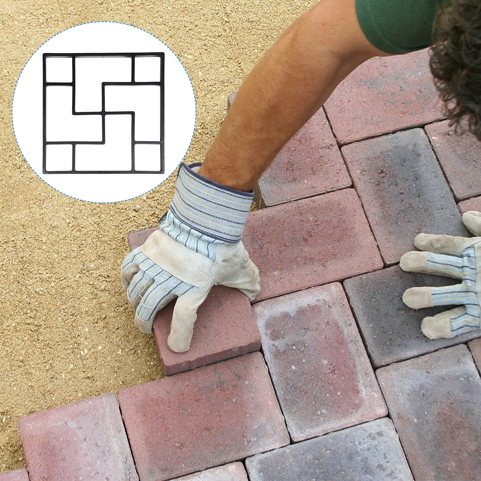 FRCOLOR Plastic Pavement Mold Path Maker 2pcs Reusable and Durable ...