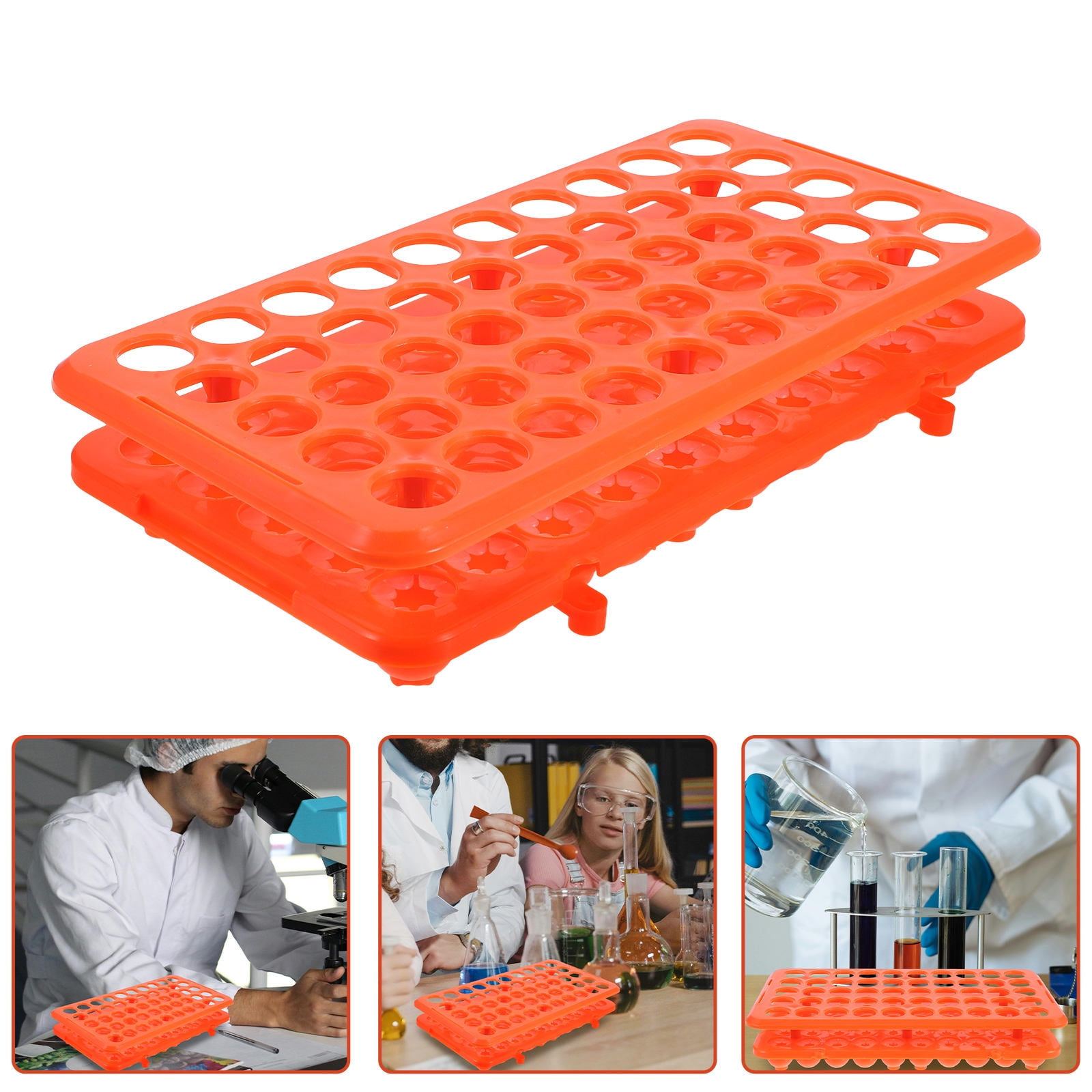 FRCOLOR Plastic Test Tube Rack with 50 Wells 18mm Centrifuge Tube ...