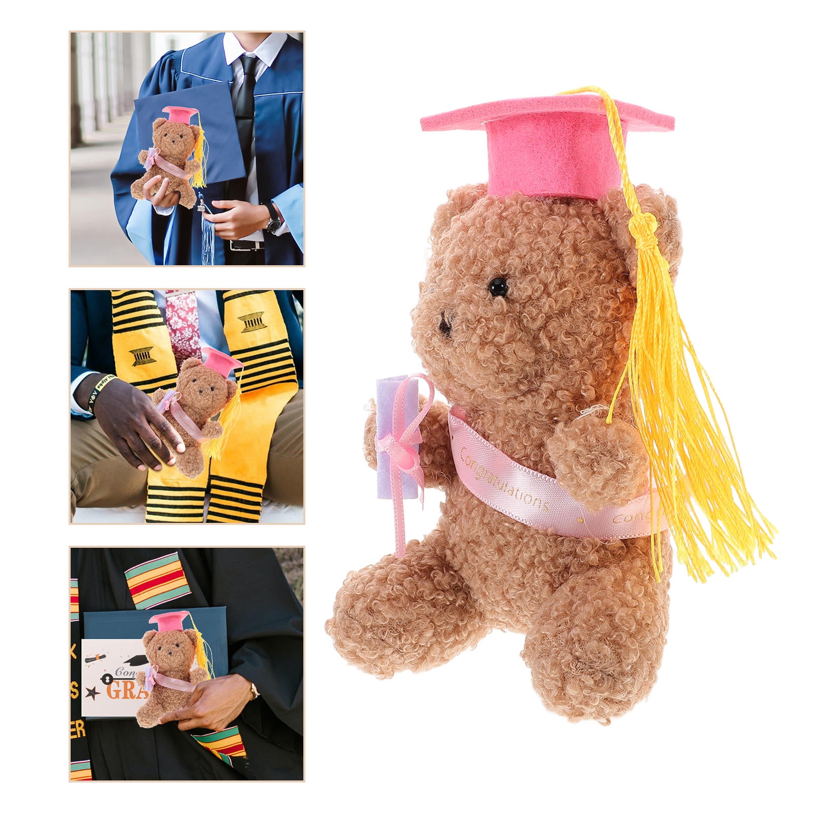 FRCOLOR Plush Bear For Graduation 2024 Year Graduation Stuffed Animal ...