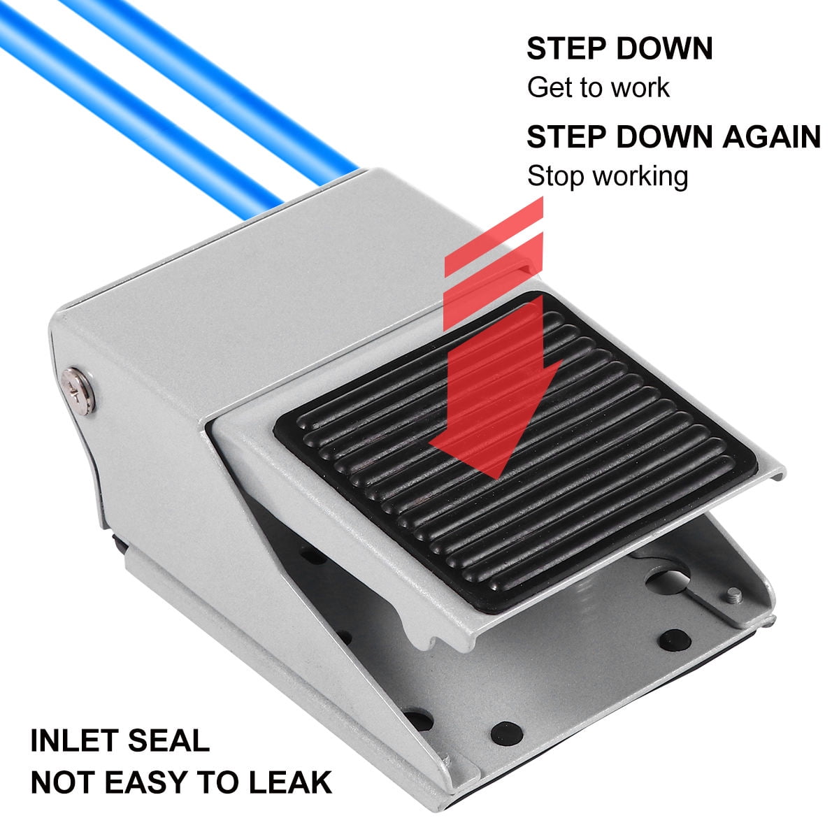 FRCOLOR Pneumatic Foot Pedal 3 Way 2 Position Momentary Nonslip ...