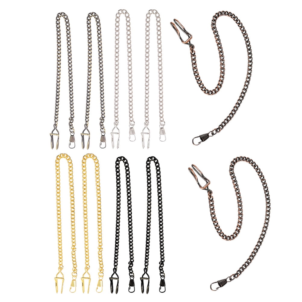 FRCOLOR Pocket Watch Chains Pocket Watch Chains Curb Link: 10pcs Clip ...